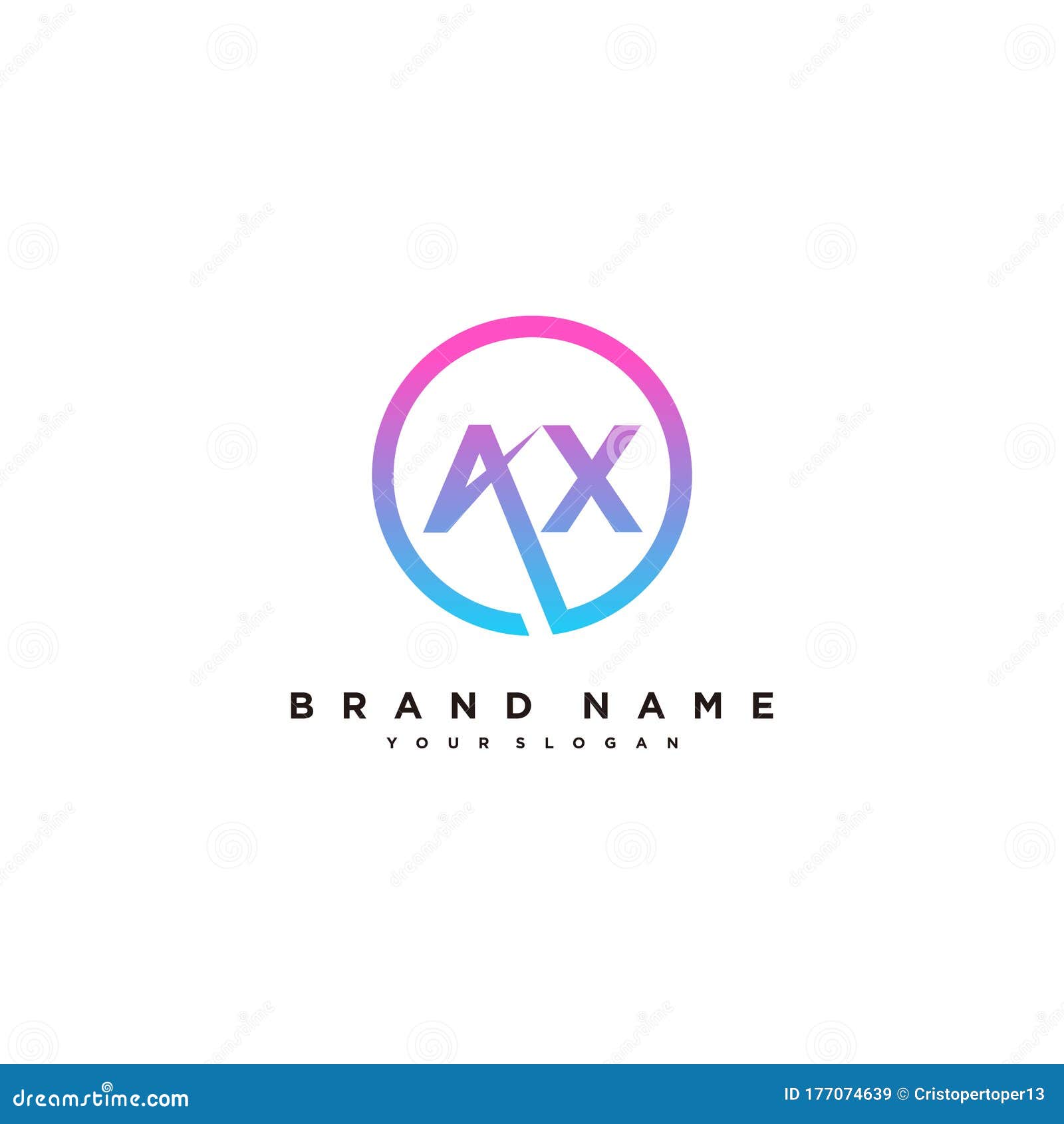 Letter AX Logo Design Vector Stock Vector - Illustration of design ...