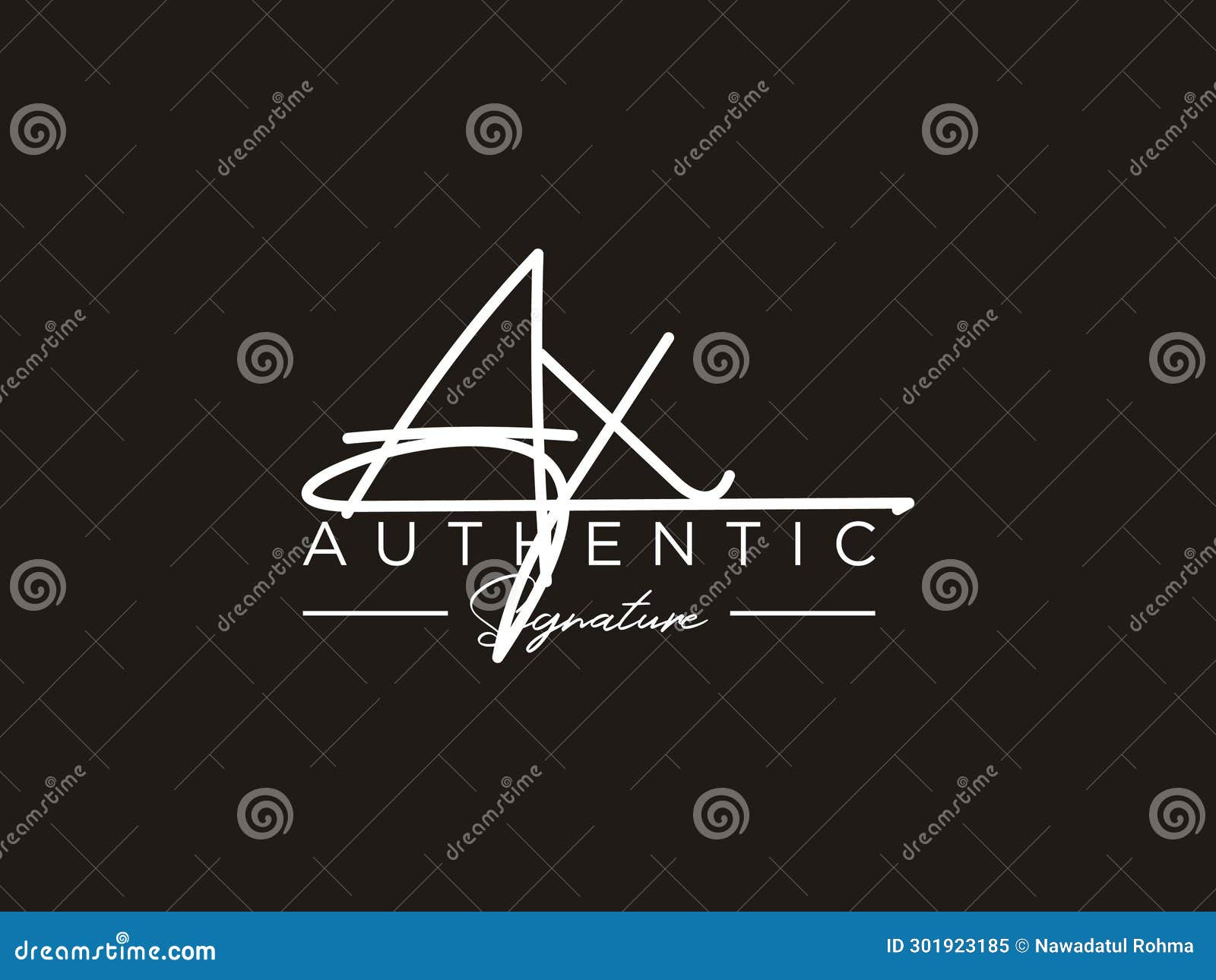 Letter AX Signature Logo Template Vector Stock Vector - Illustration of ...