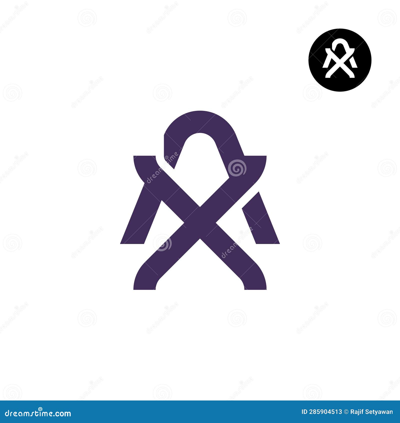 Letter AX XA Monogram Logo Design Cartoon Vector | CartoonDealer.com ...