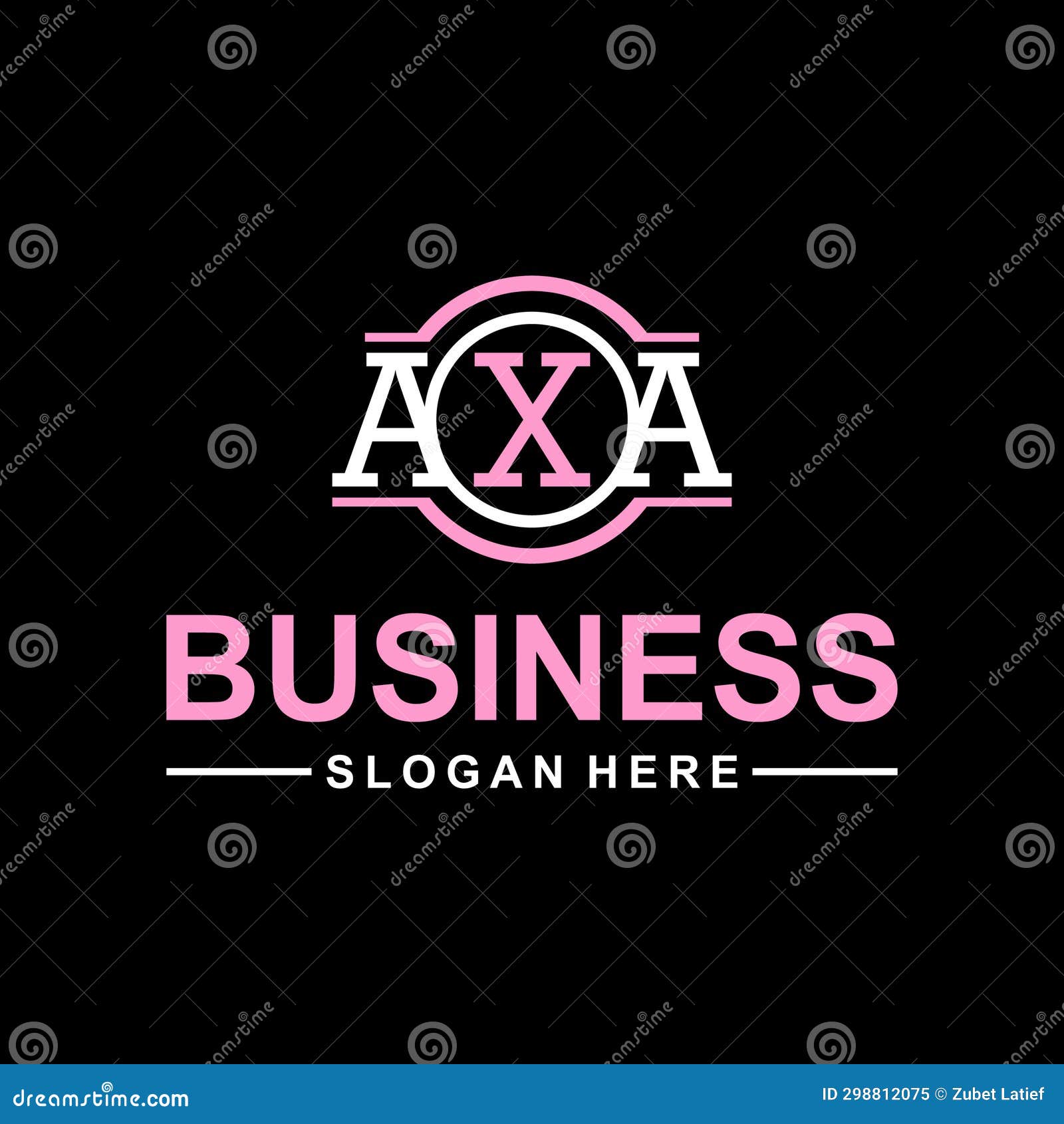 Letter AXA Linked Circle Uppercase Monogram Logo, Elegant and ...