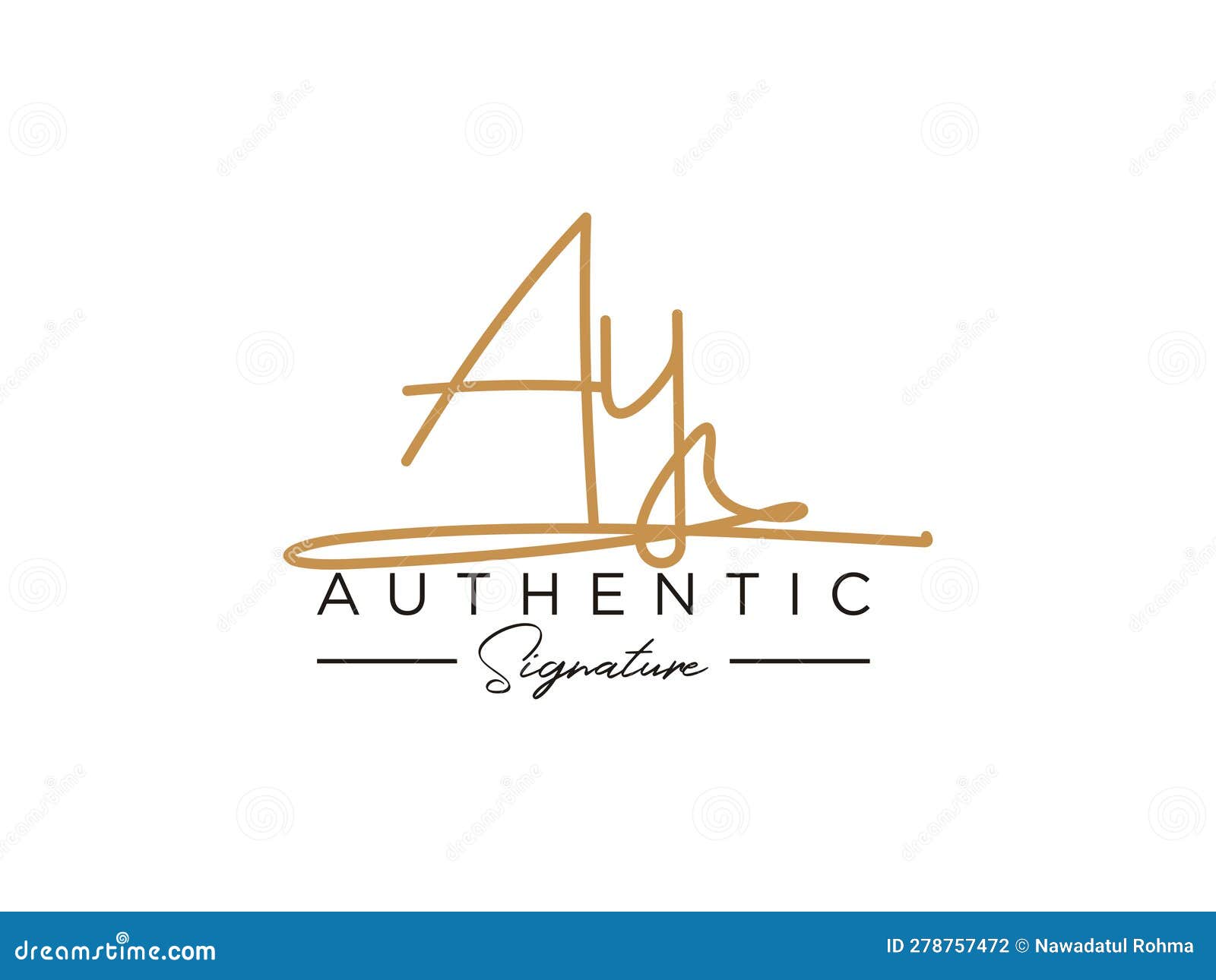 Letter AY Signature Logo Template Vector Stock Vector - Illustration of ...