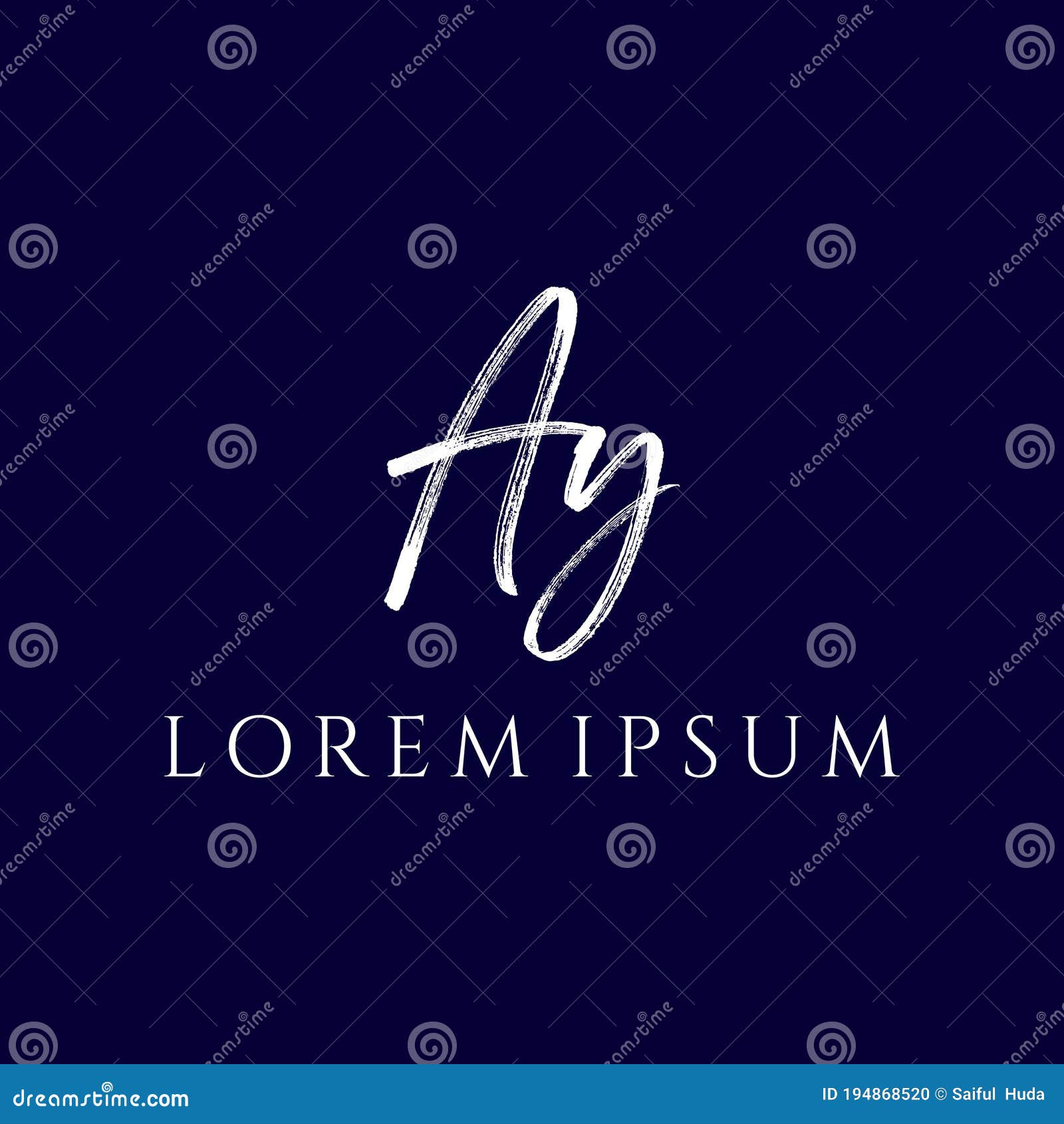 Letter AY Simple Monogram Logo Icon Design. Stock Vector - Illustration ...