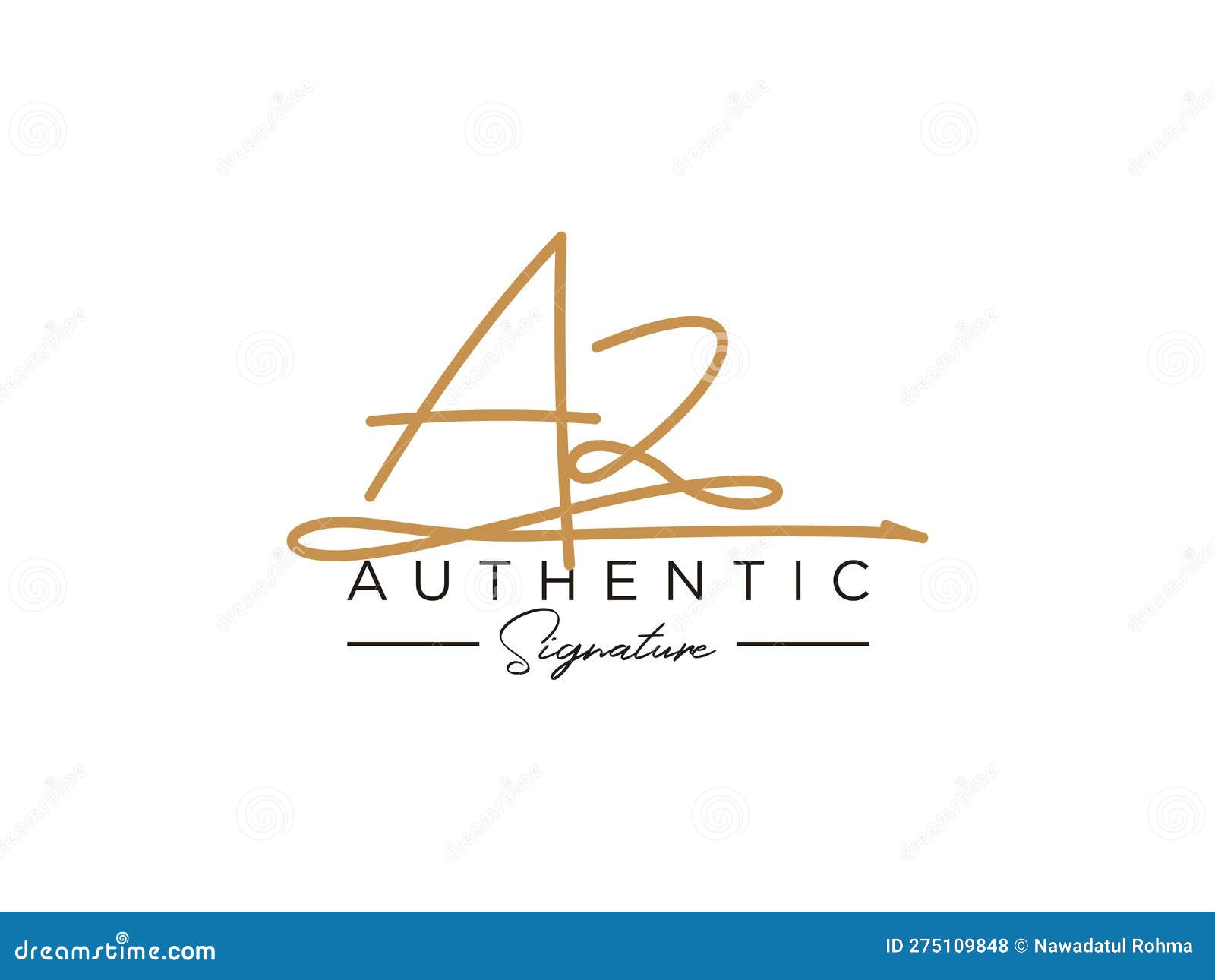 Letter AZ Signature Logo Template Vector Stock Vector - Illustration of ...