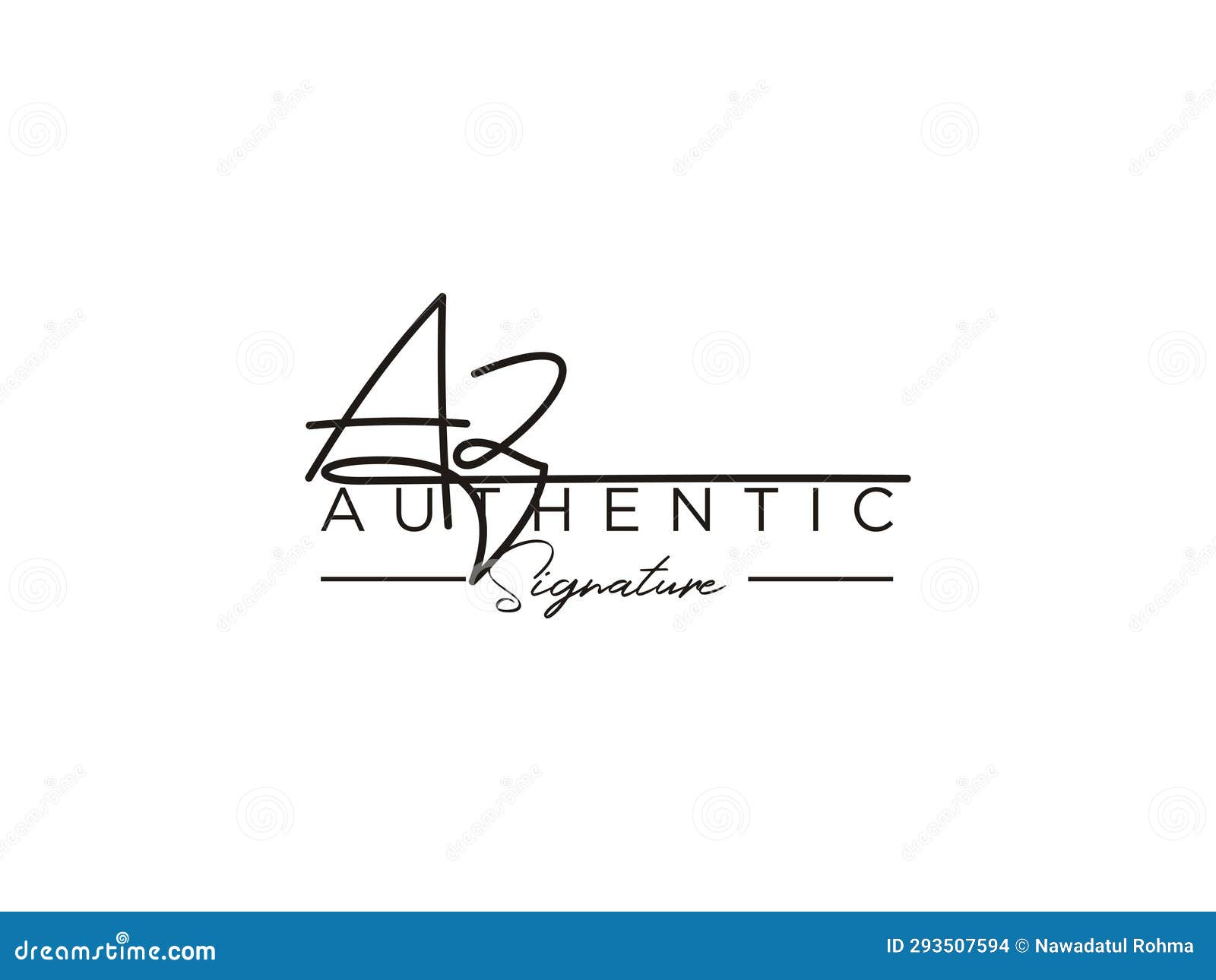 Letter AZ Signature Logo Template Vector Stock Vector - Illustration of ...