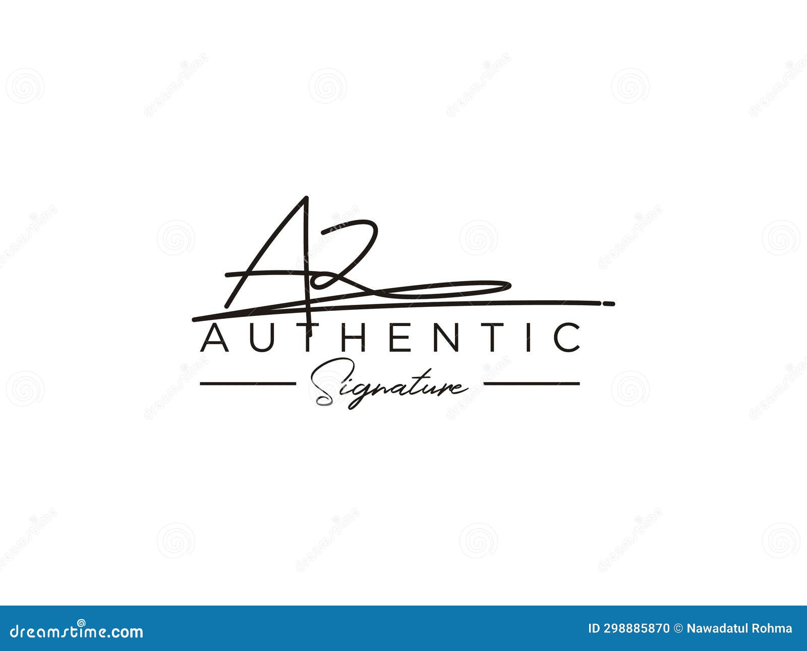 Letter AZ Signature Logo Template Vector Stock Vector - Illustration of ...