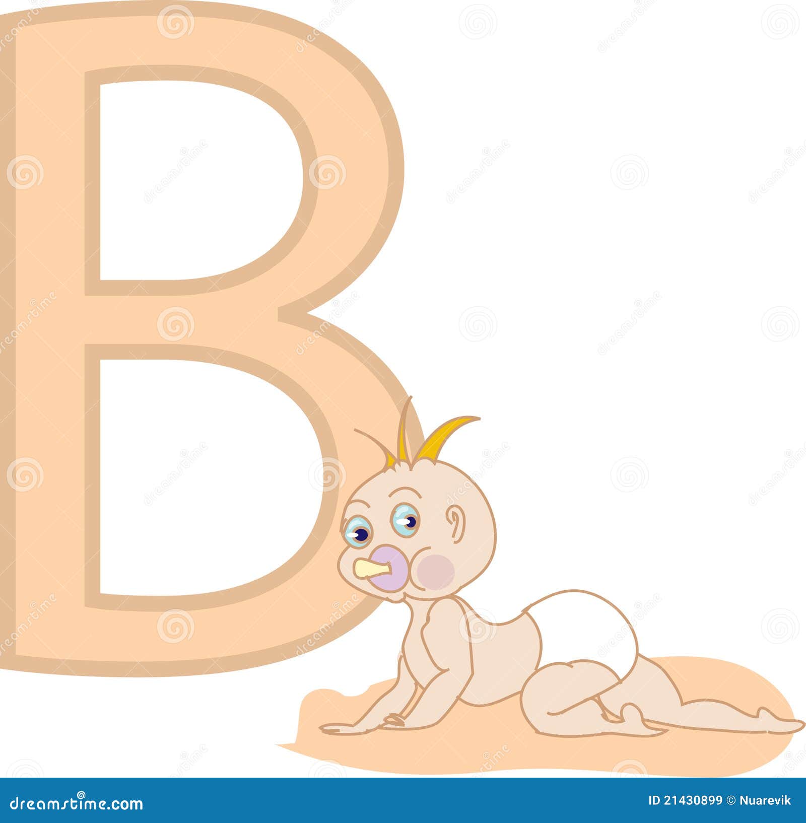 Letter B stock illustration. Illustration of cute, infant - 21430899