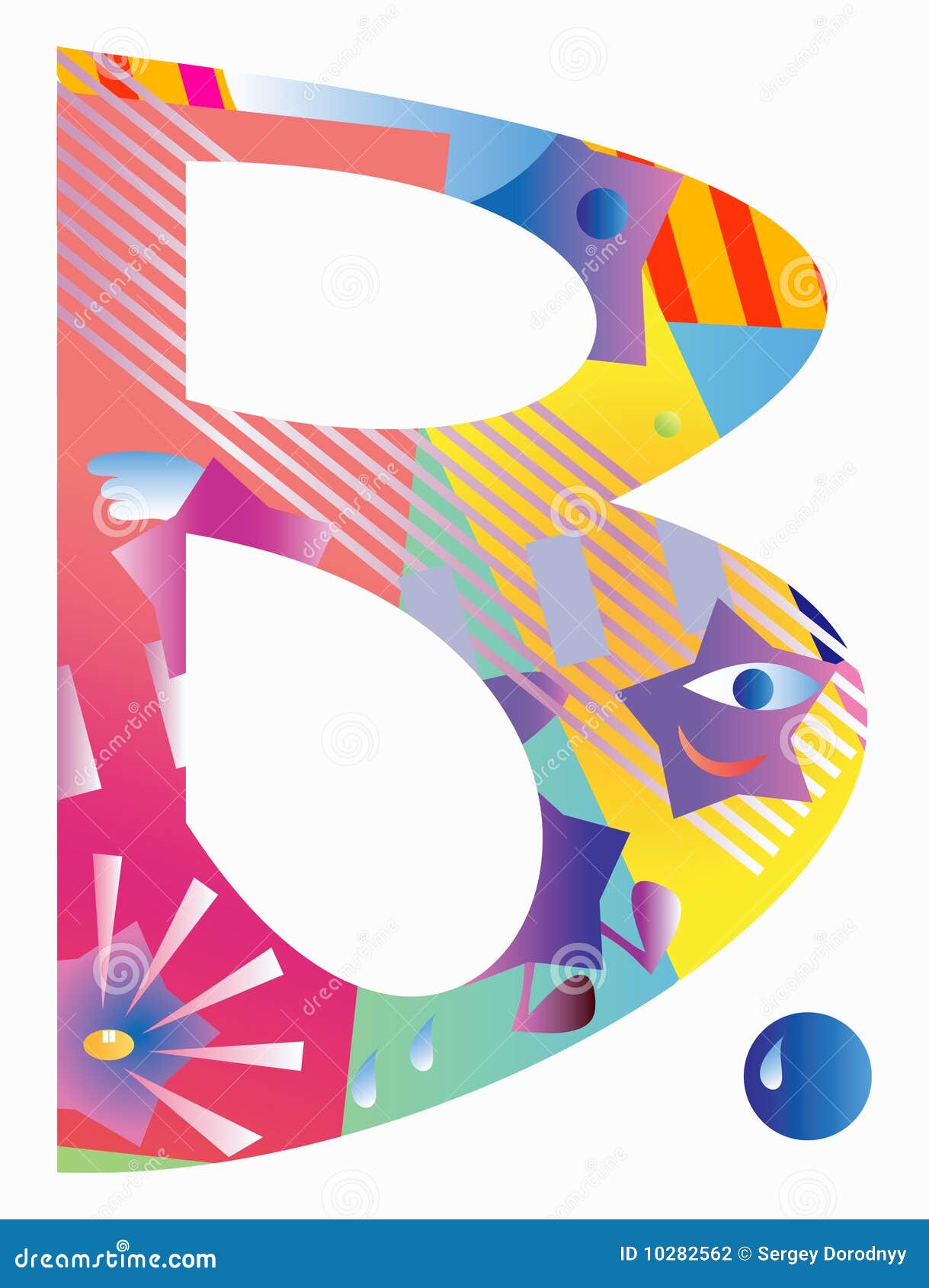Letter B abstract capital. stock vector. Illustration of geometrical ...