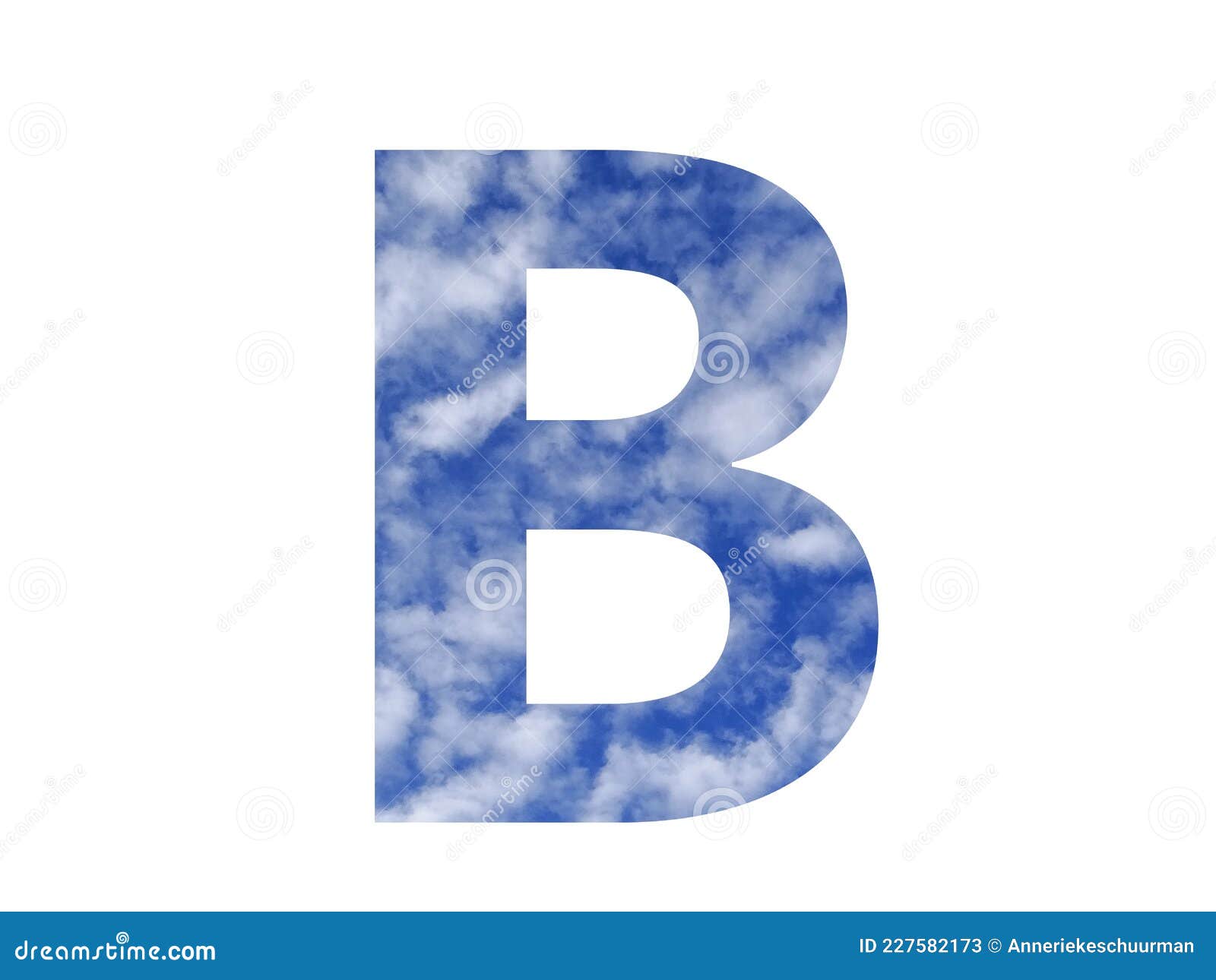 The Letter B In Blue