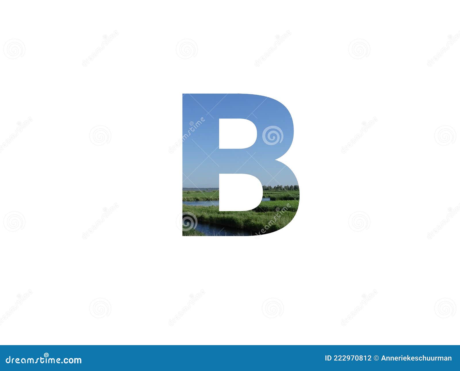 Letter B of the Alphabet Made with Landscape Stock Photo - Image of ...