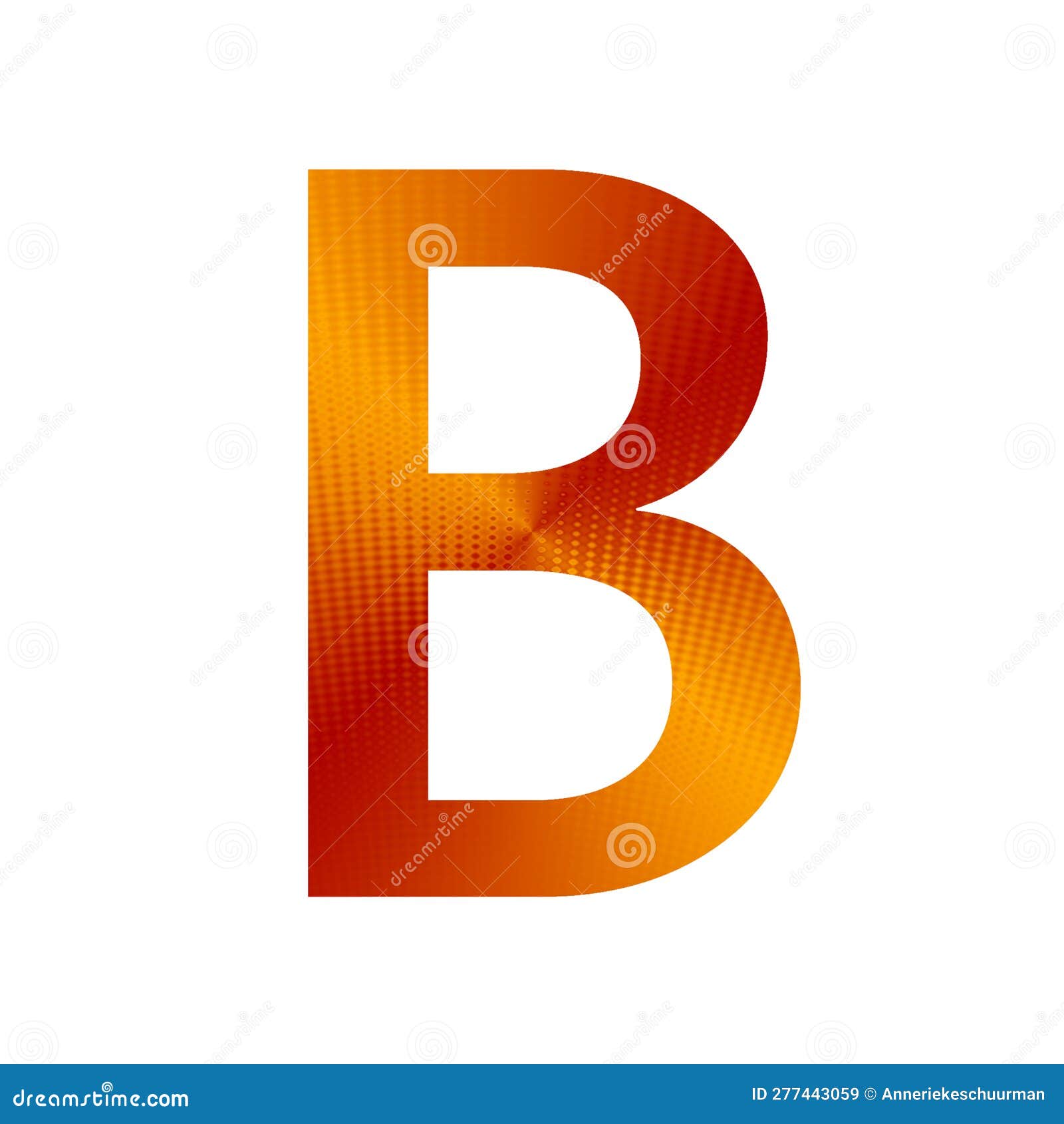 Letter B of the Alphabet Made with Orange and Yellow Background Stock ...