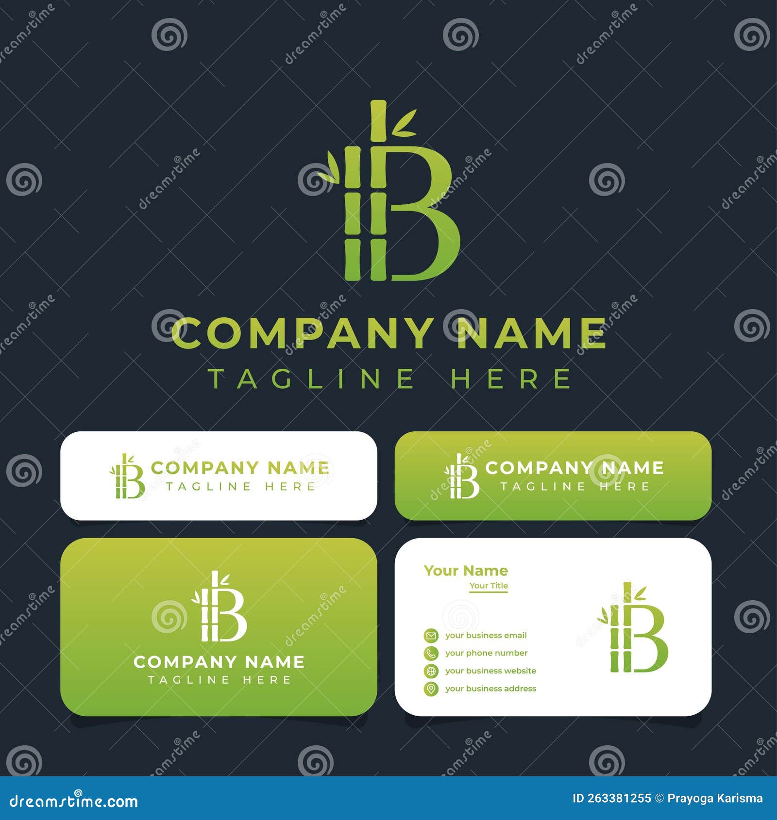 Letter B bamboo logo stock illustration. Illustration of icon - 263381255
