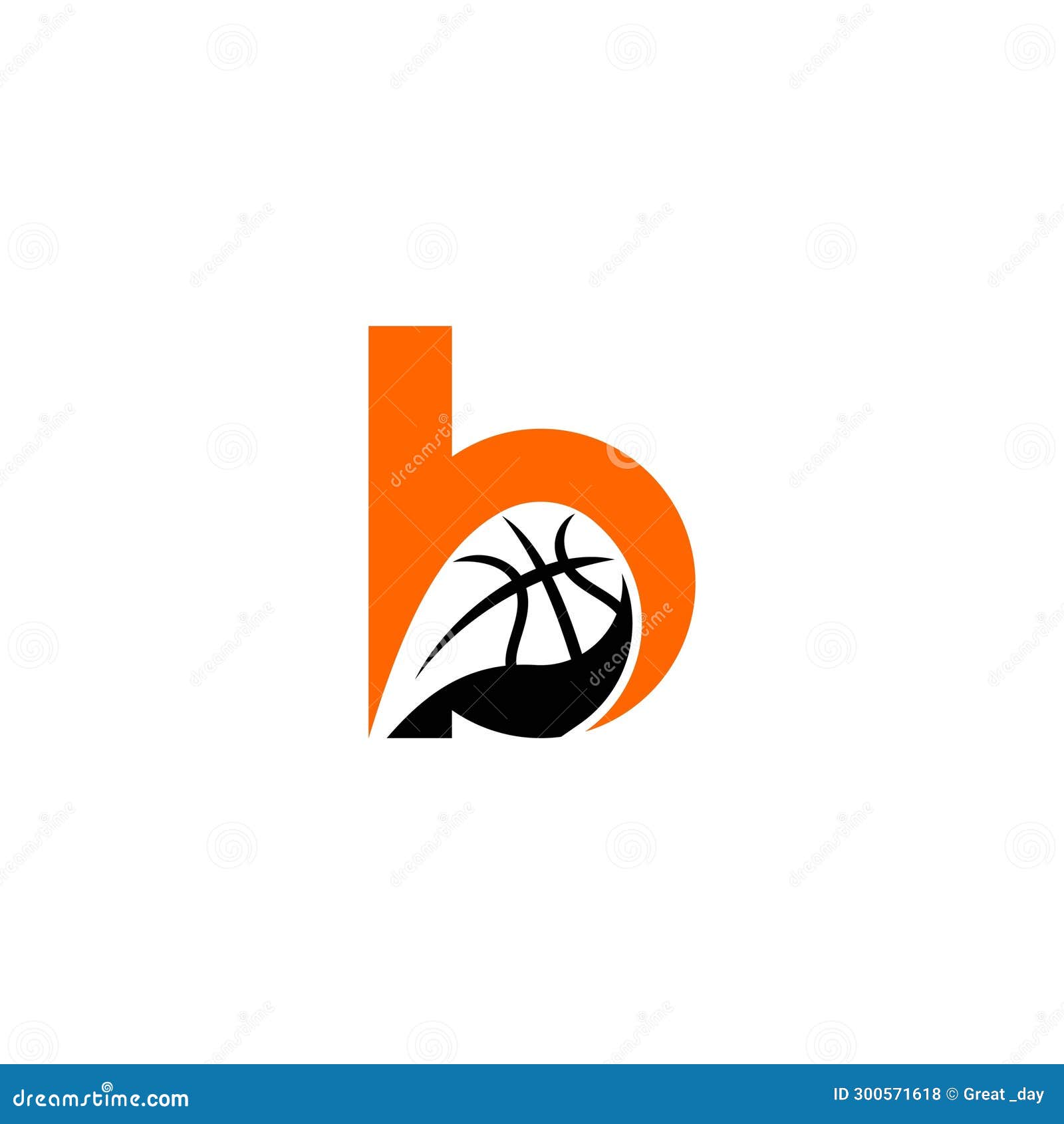 Letter B with Basket Ball Logo Design. Basket Ball Design Stock ...