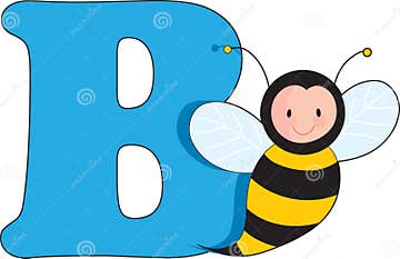 Letter B with a Bee stock vector. Illustration of alphabet - 13152452
