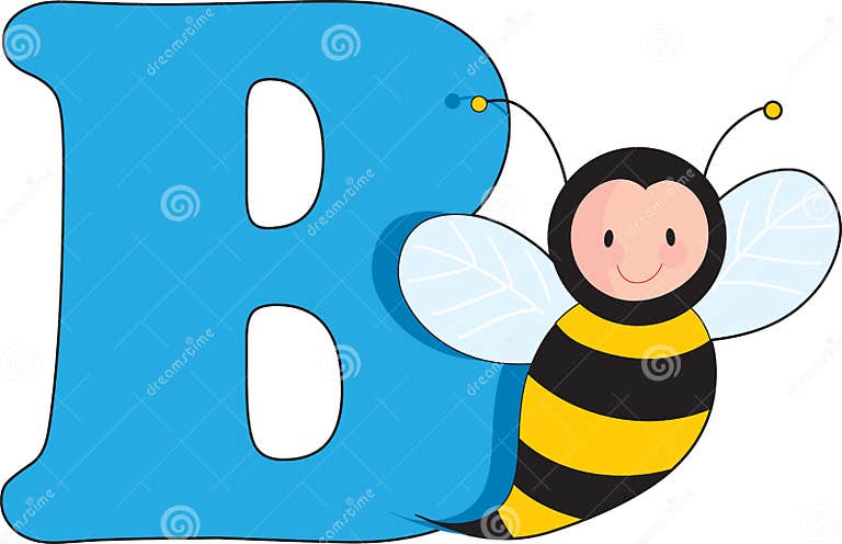 Letter B with a Bee stock vector. Illustration of alphabet - 13152452