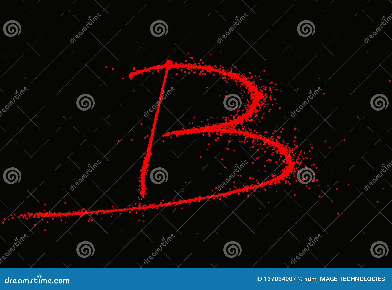 Letter B in Black Background Stock Illustration - Illustration of ...
