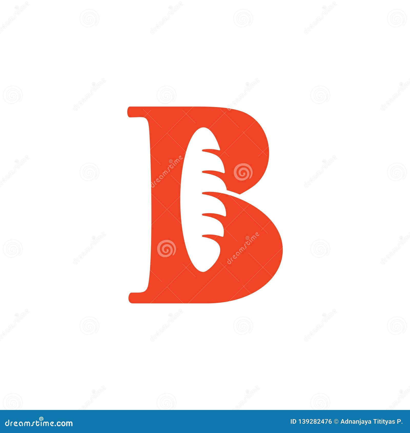 Letter B Bread Shape Logo Vector Stock Vector - Illustration of ...