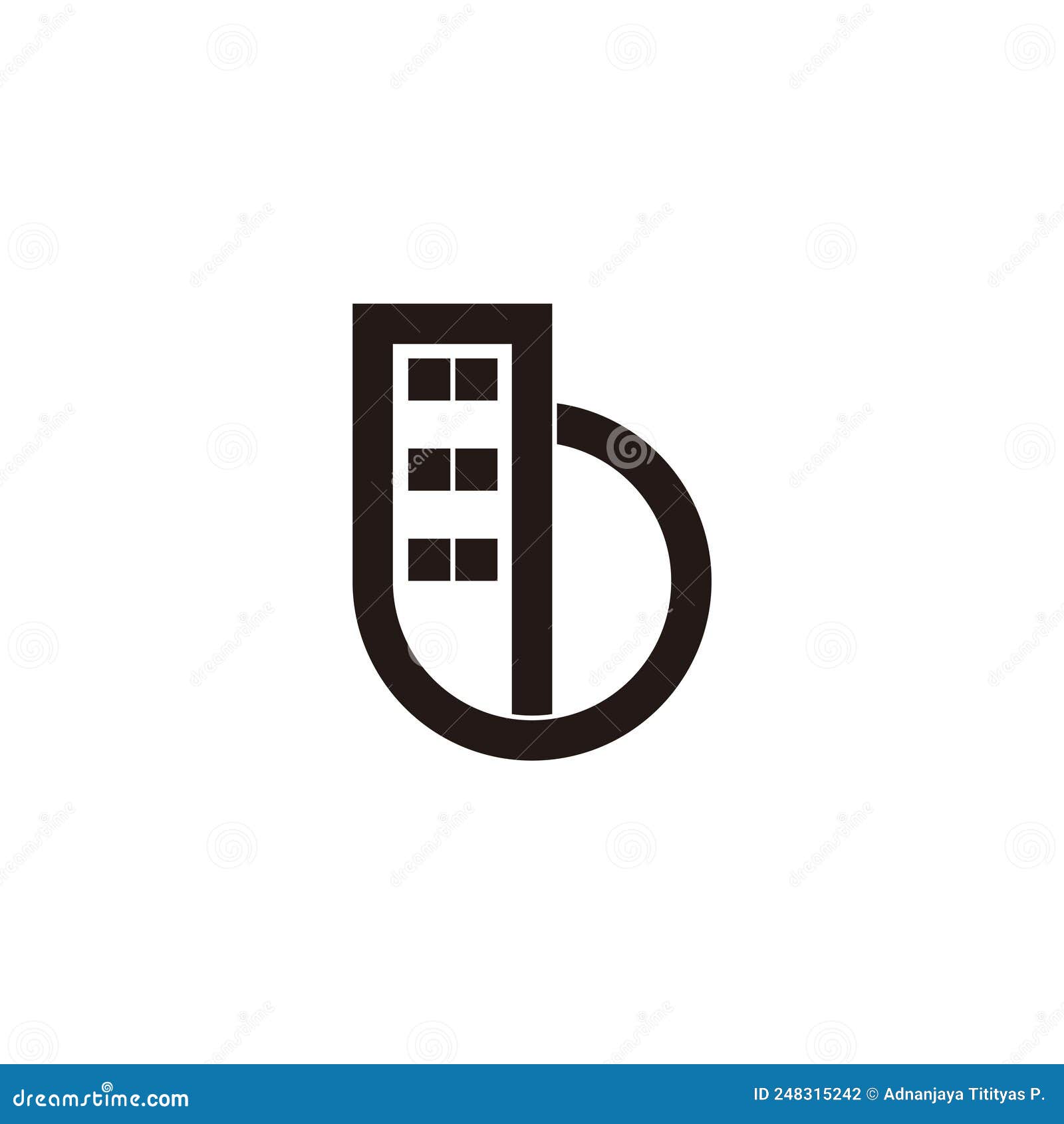 Letter B Building Simple Geometric Apartment Symbol Logo Vector Stock ...