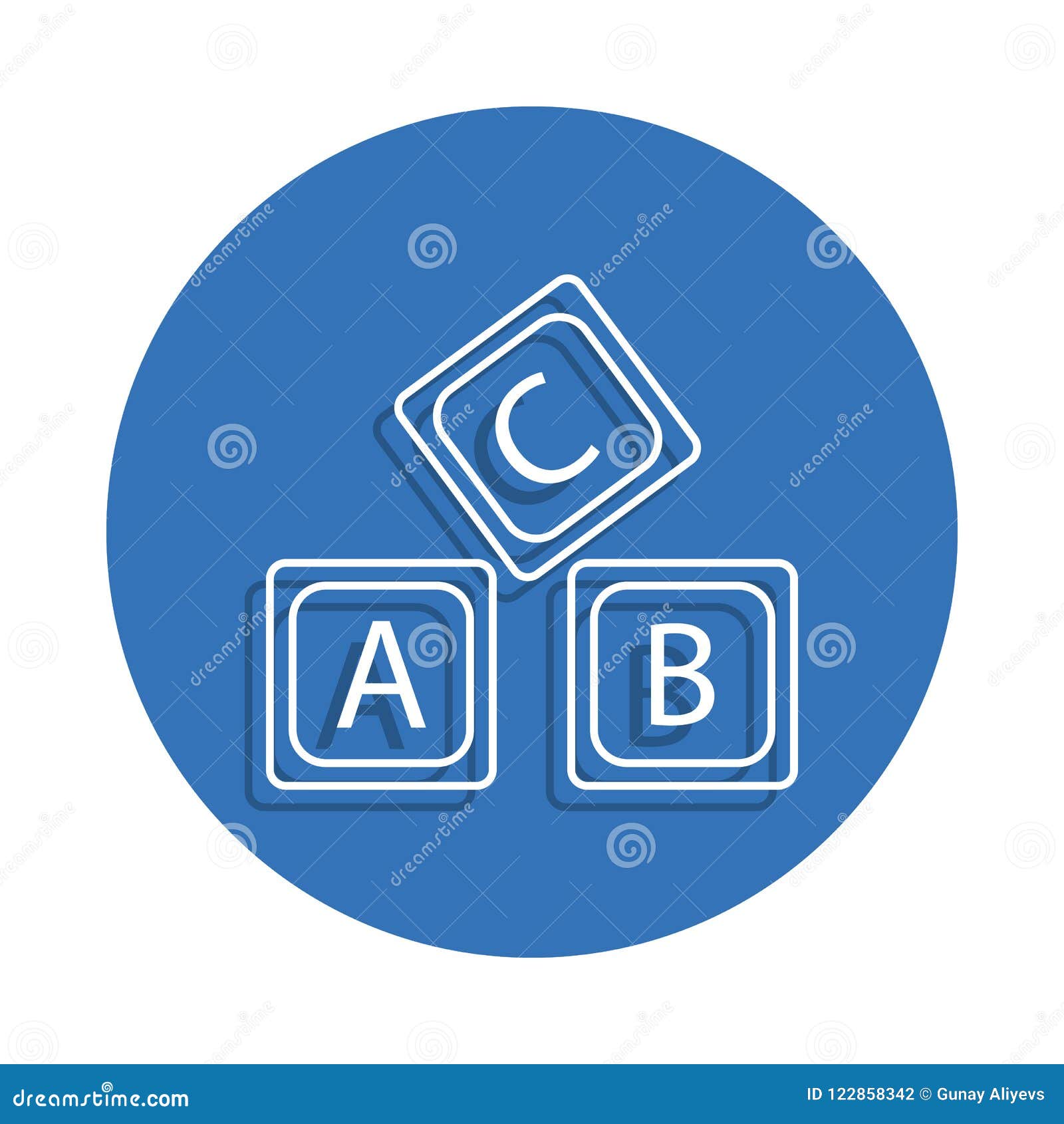 Letter a B C Logo Alphabet Badge Icon. Element of Education for Mobile ...