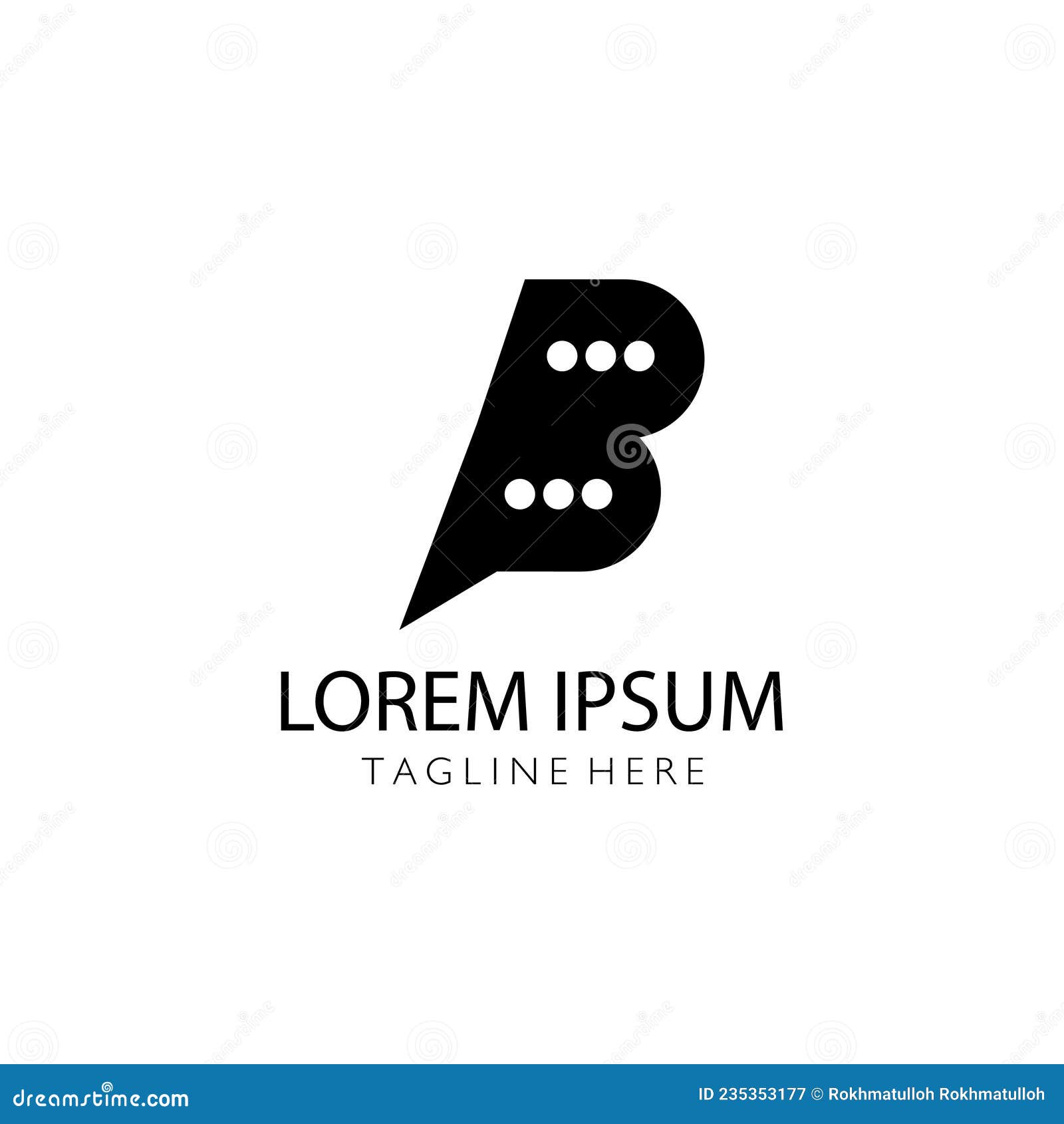 Letter B Chat Logo Design Illustration Vector Stock Vector ...