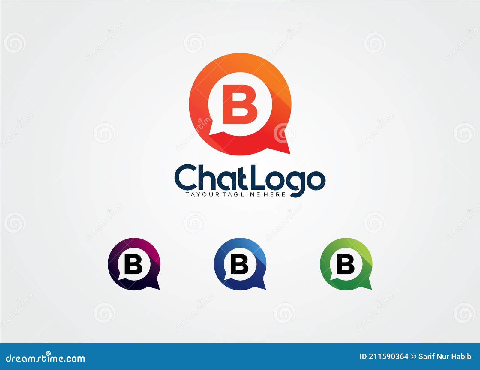 Letter B Chat Logo Design Template Stock Vector - Illustration of chat ...