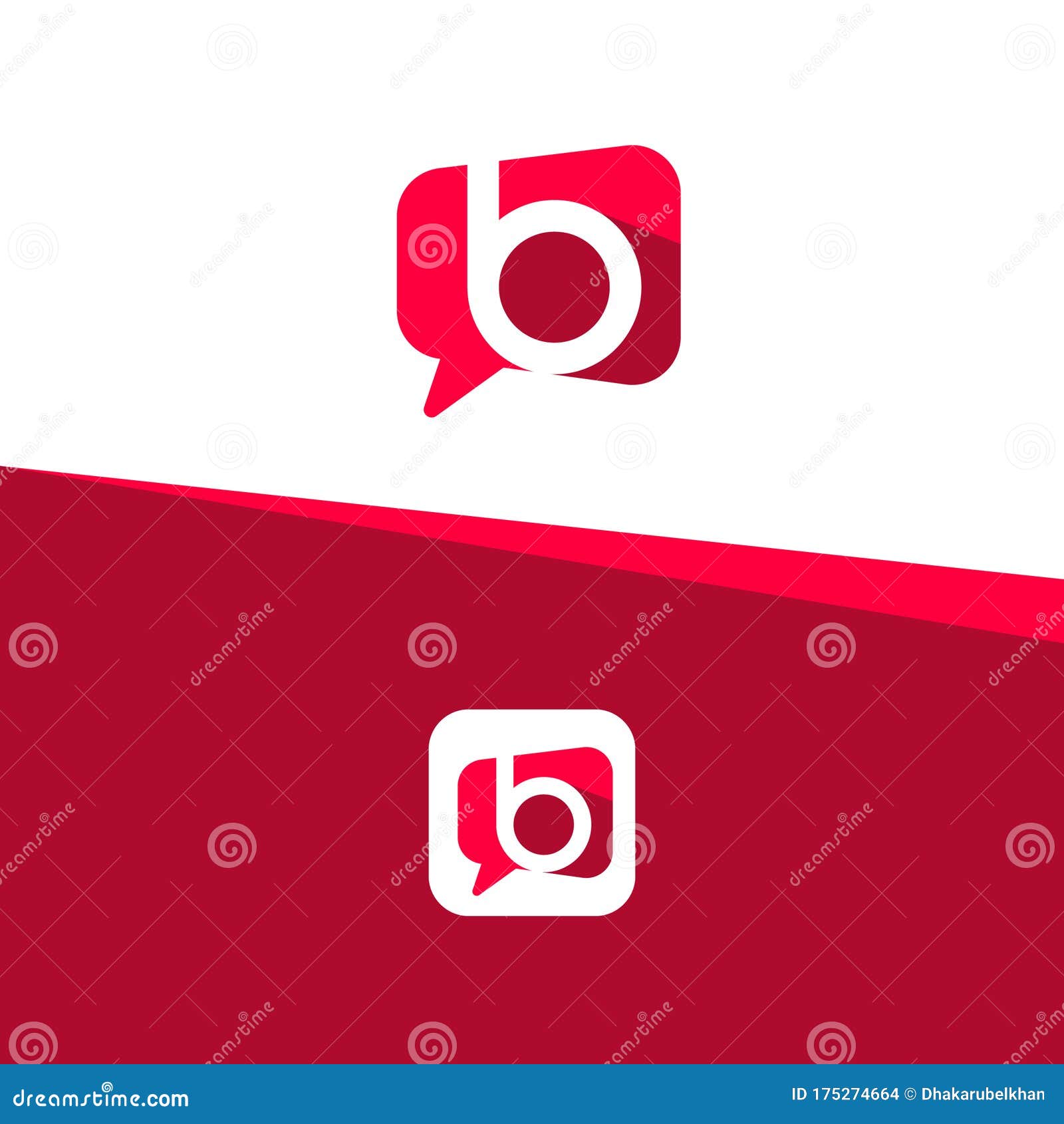 Letter B Chat Talk Logo Design Template Vector Illustration Stock ...