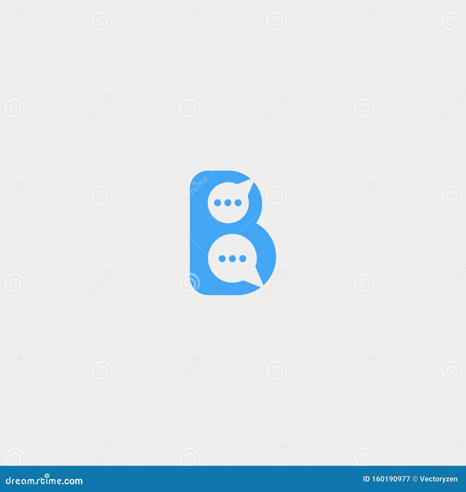 Letter B Chat Talk Logo Template Vector Design Vektor Abbildung ...