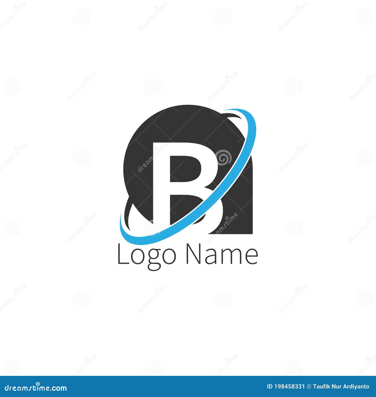 Letter B Circle Icon Logo, Design Letter + Icon Circle Concept Stock ...