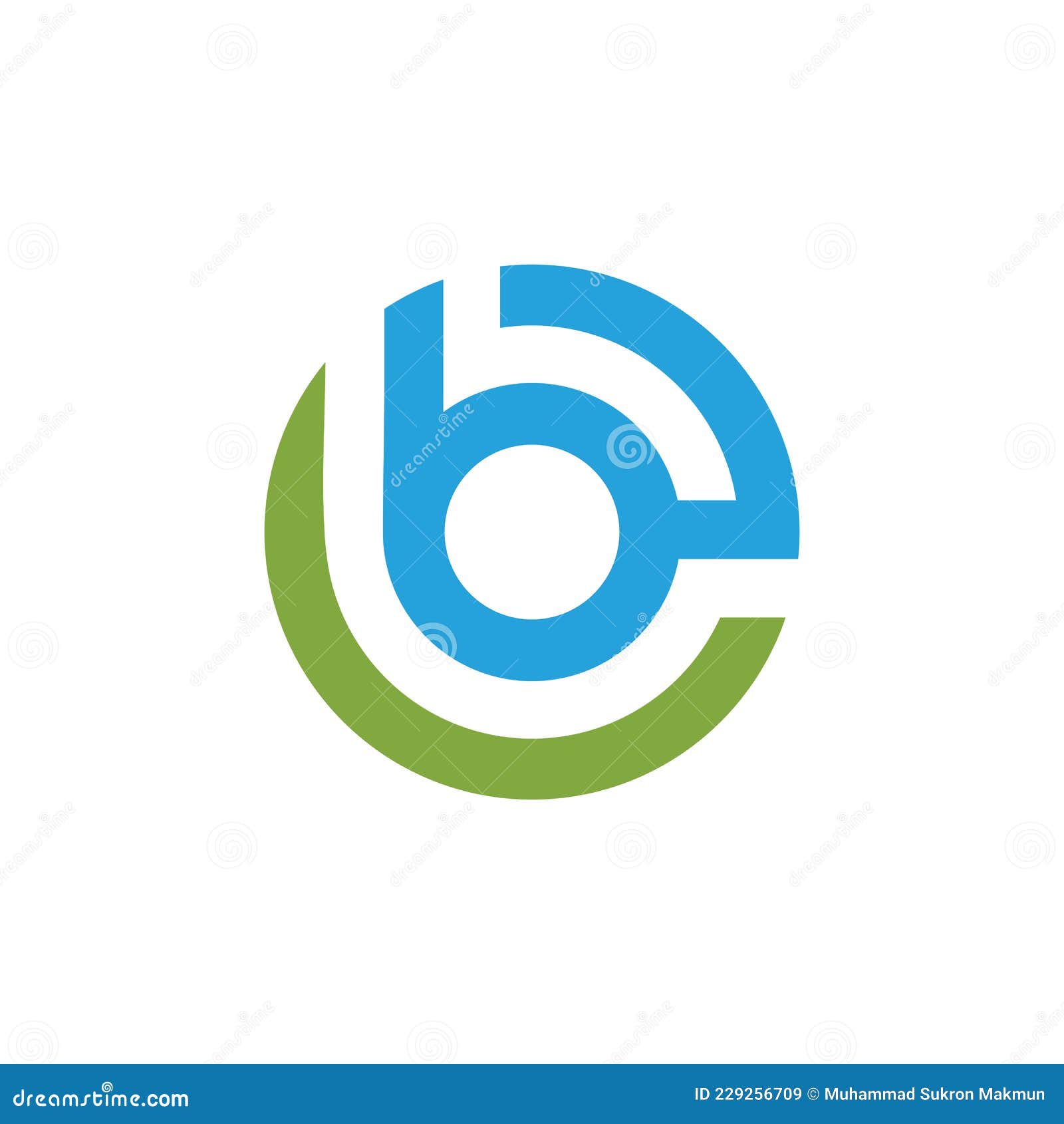 Letter b circle logo icon stock vector. Illustration of graphic - 229256709