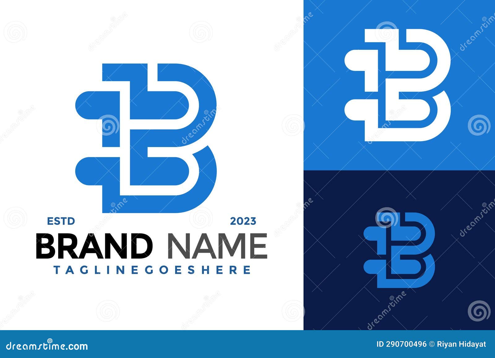Letter B Creative Logo Design Vector Symbol Icon Illustration Stock ...