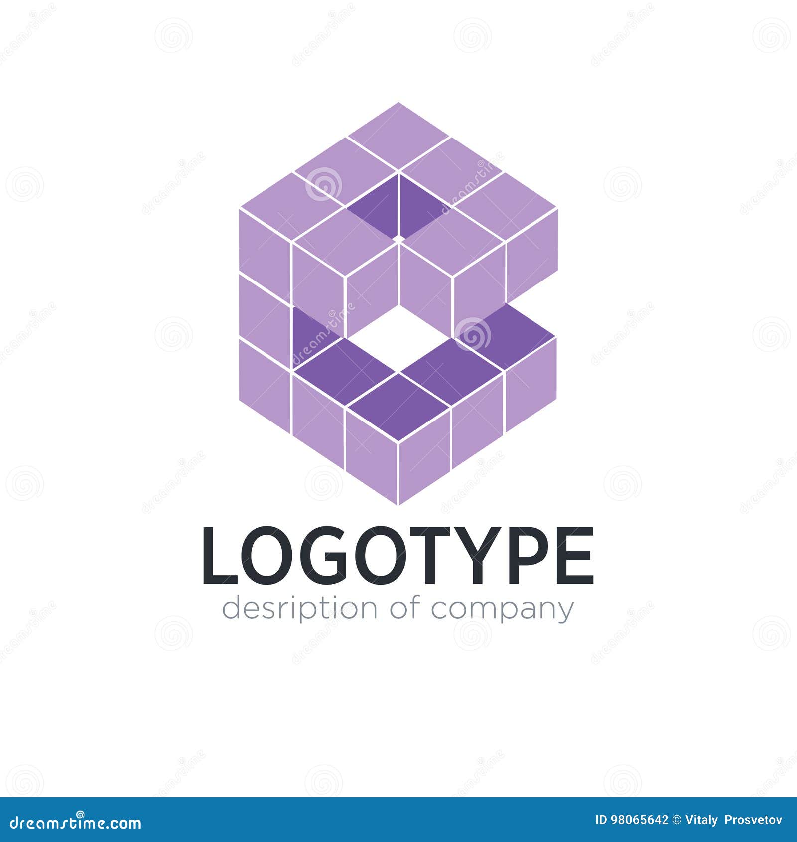 Letter B Cube Figure Logo Icon Design Template Elements Stock Vector ...