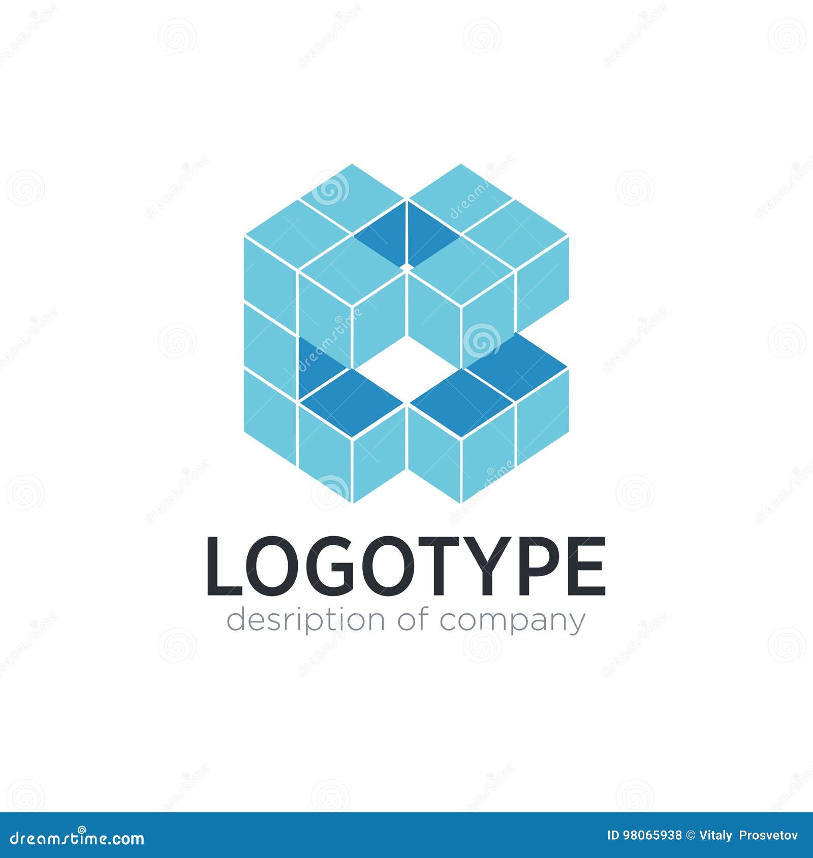 Letter B Cube Figure Logo Icon Design Template Elements Stock Vector ...