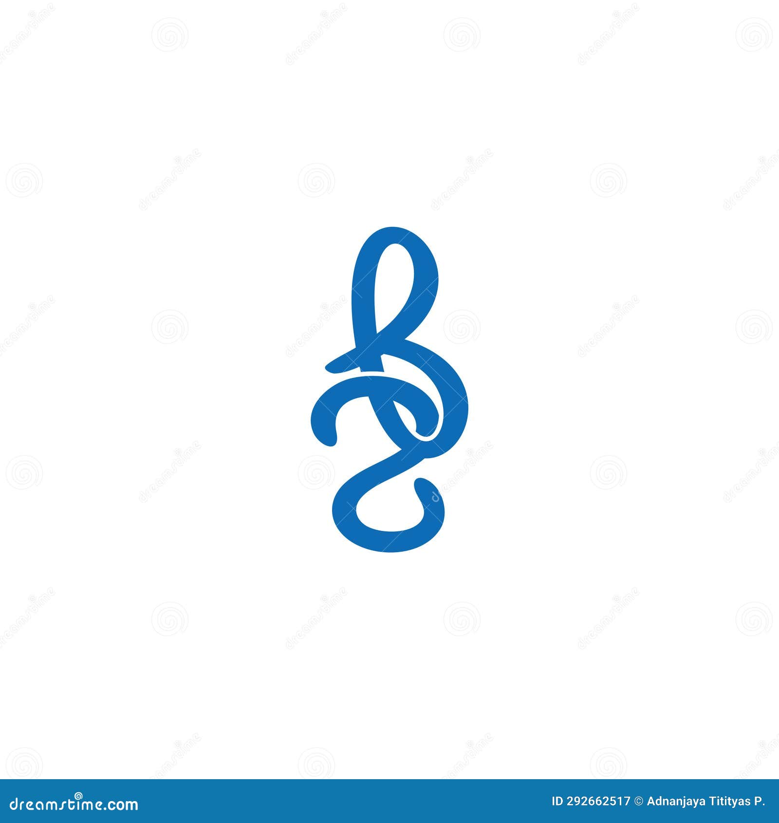 Letter B2 Curve Line Simple Logo Vector Stock Vector - Illustration of ...