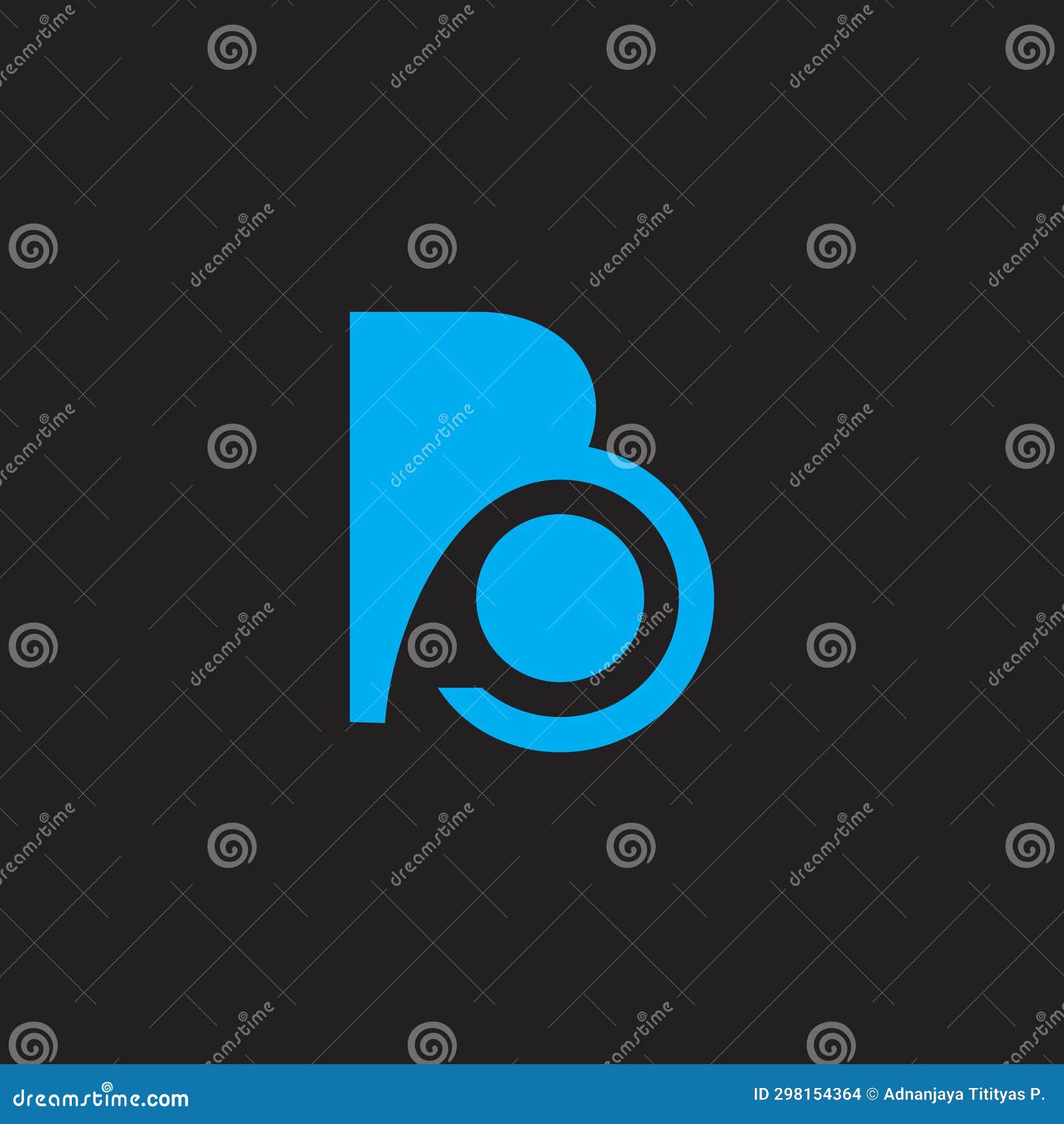 Letter B Curves Dot Simple Logo Vector Stock Vector - Illustration of ...