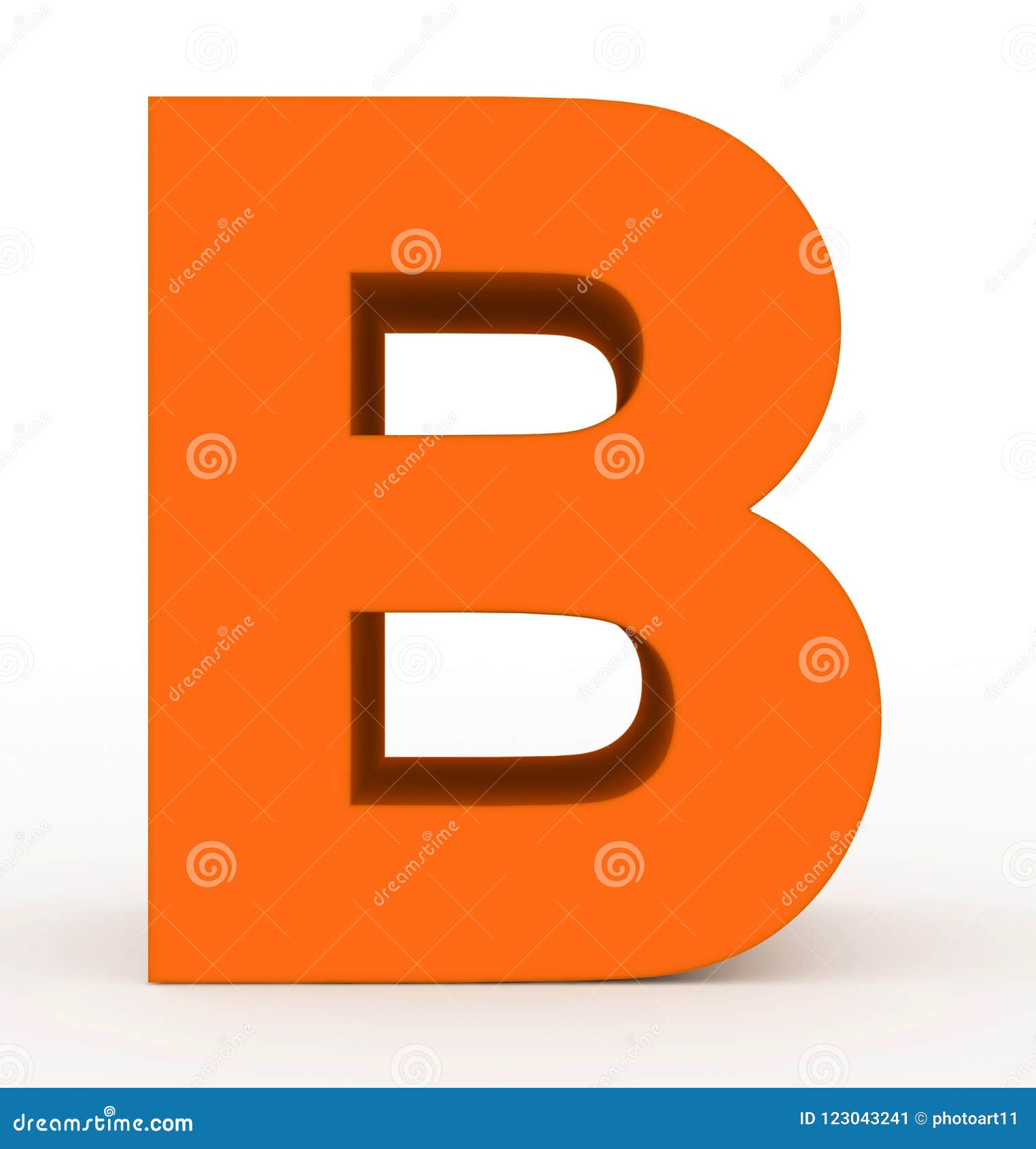 Letter B 3d Orange Isolated on White Stock Illustration - Illustration ...