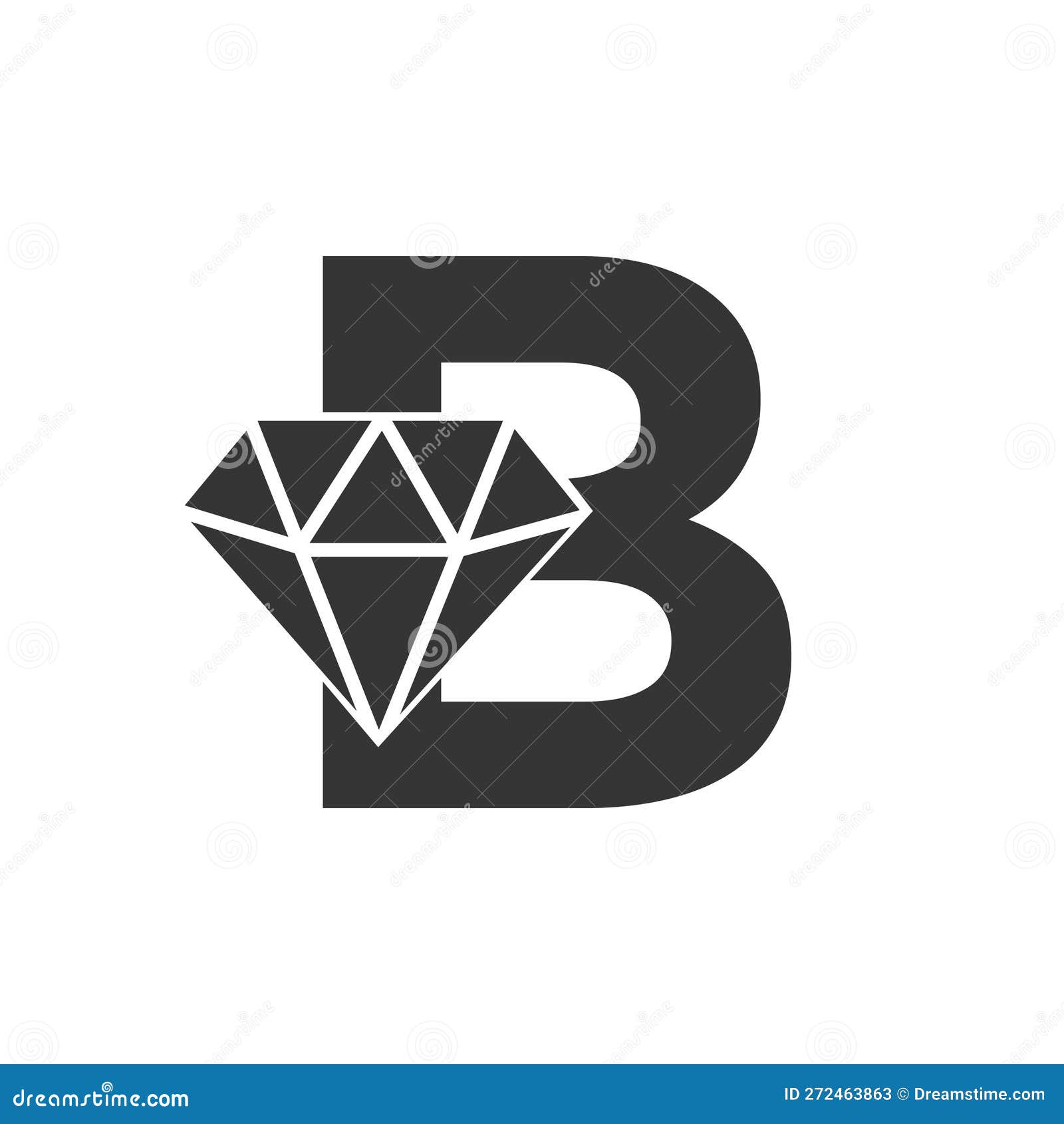 Letter B Diamond Logo Design. Jewelry Logo with Diamond Icon Vector ...