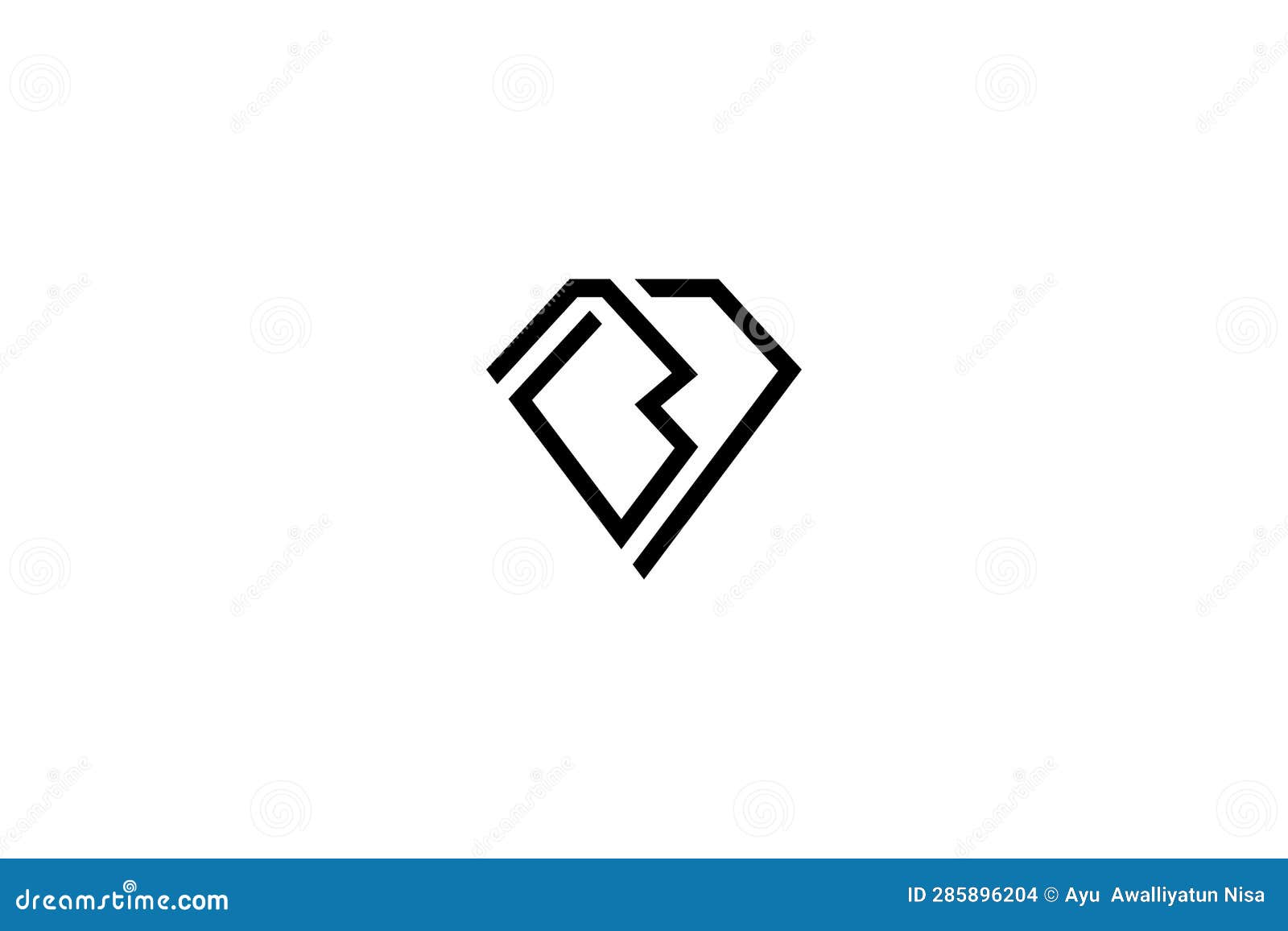Letter B Diamond Logo Design Stock Vector - Illustration of luxury ...