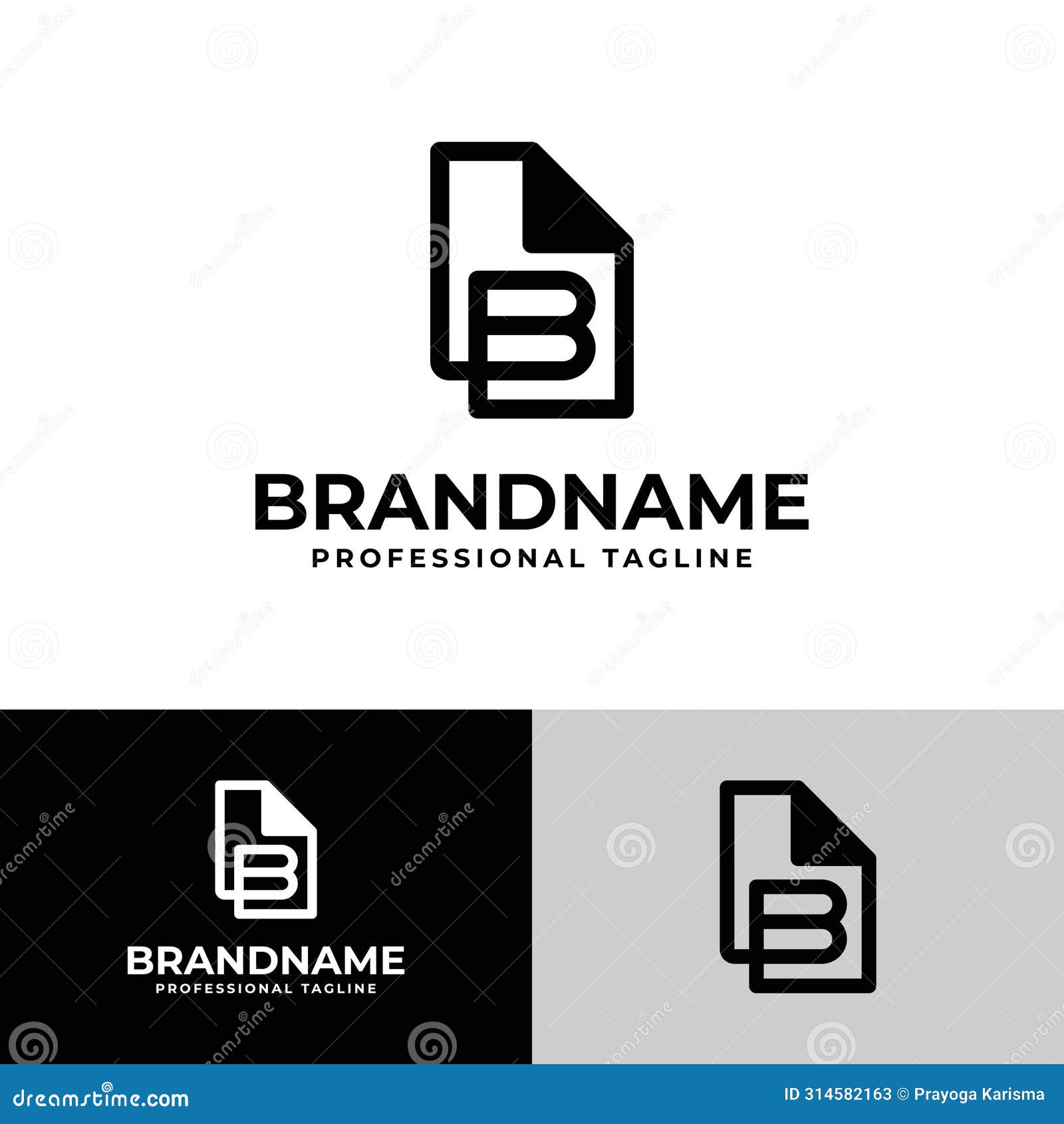 Letter B Document Logo, Suitable for Business Related To Document or ...