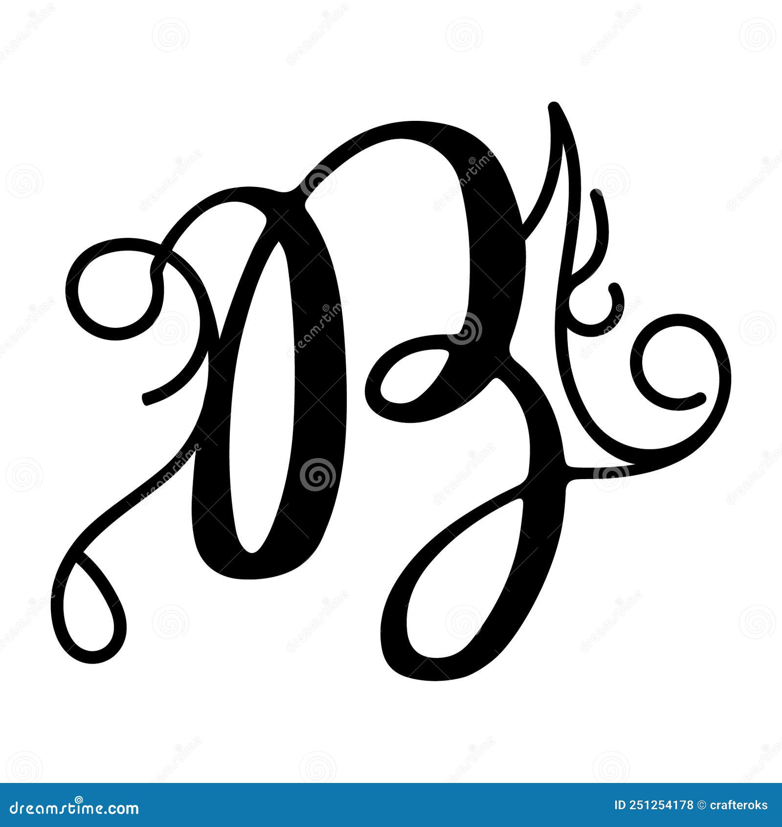 The Letter B Elegant Initial Letters and Fancy Alphabet with Vines EPS ...