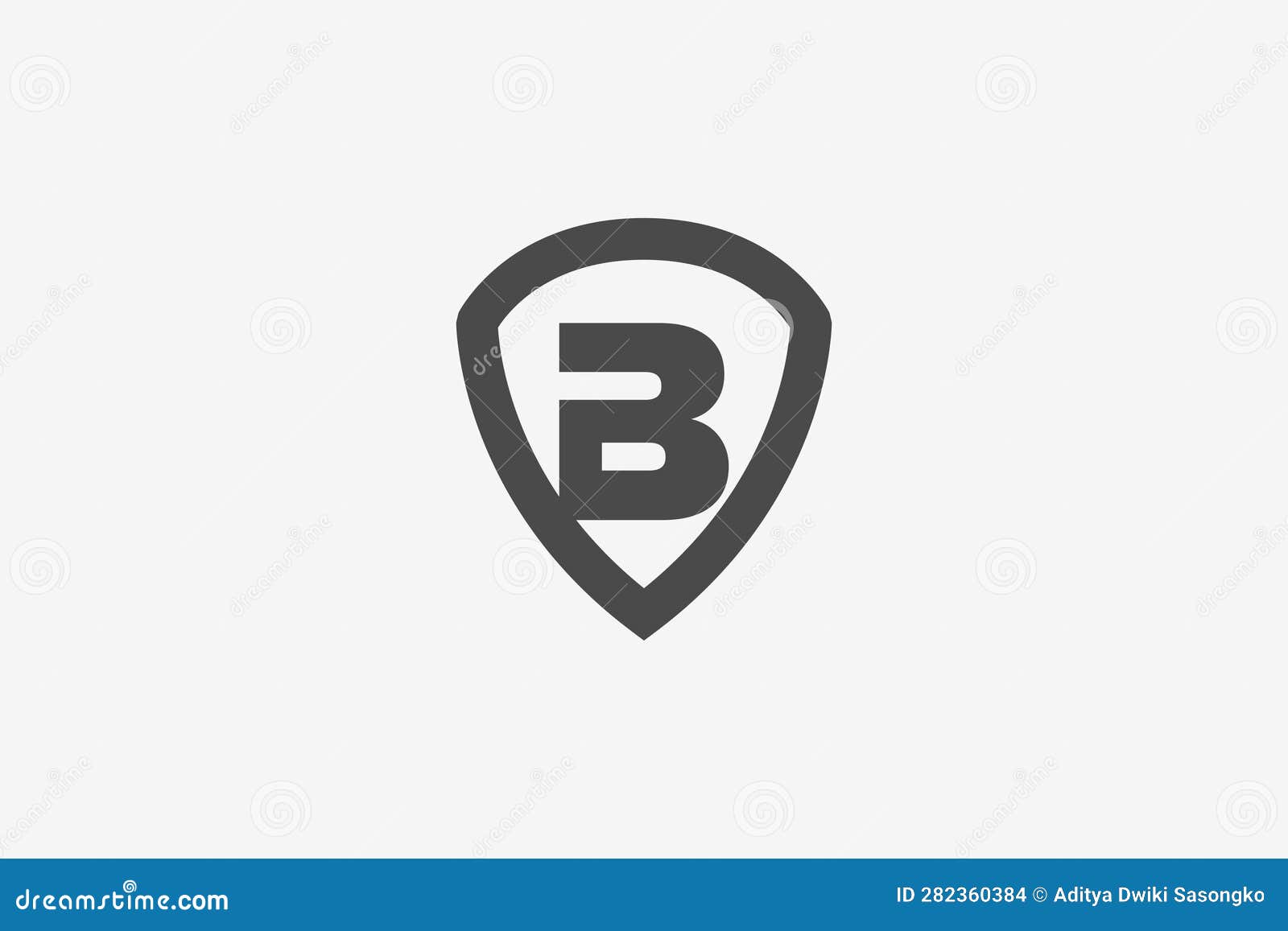 Letter B emblem logo stock vector. Illustration of cartoon - 282360384