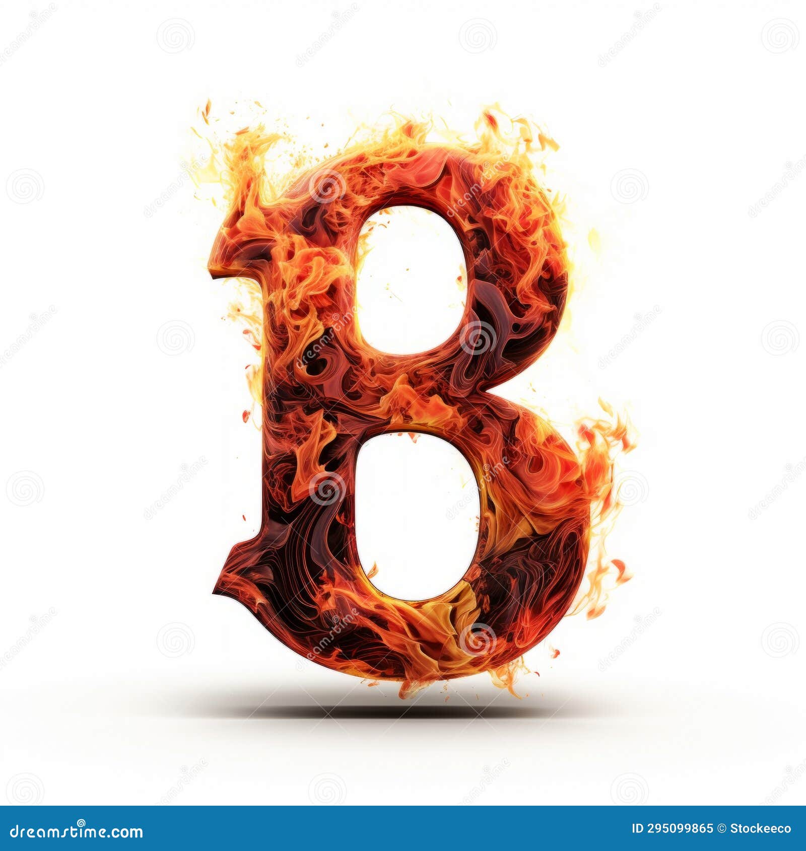 Luxury Fire Letter B on White Background Stock Illustration ...