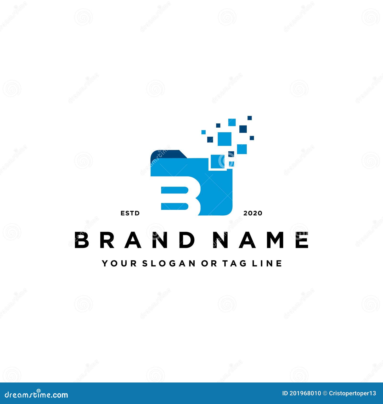 Letter B File Folder Logo Design Vector Stock Vector - Illustration of ...