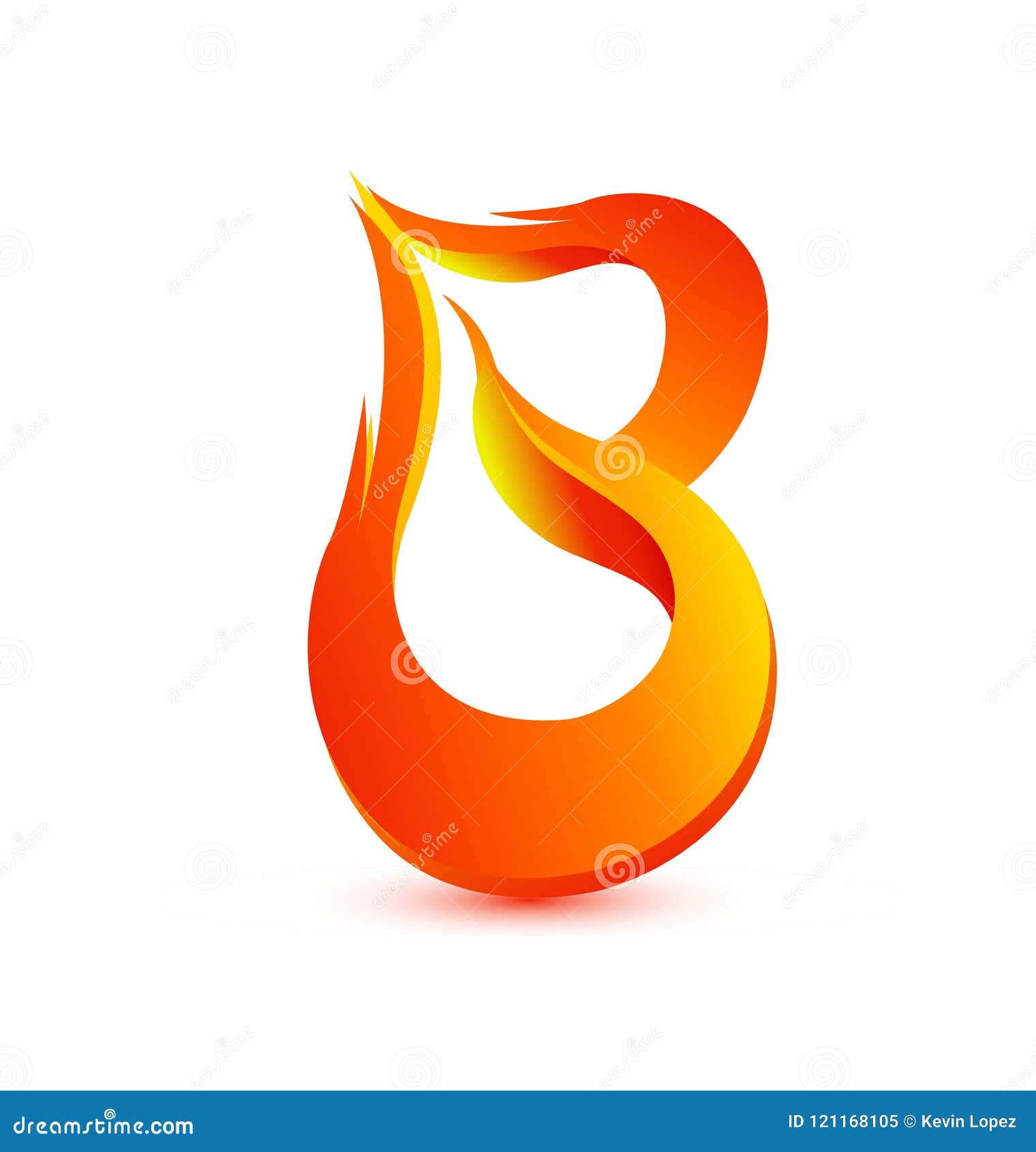 Letter B in Fire Flame Icon Vector Stock Vector - Illustration of ...