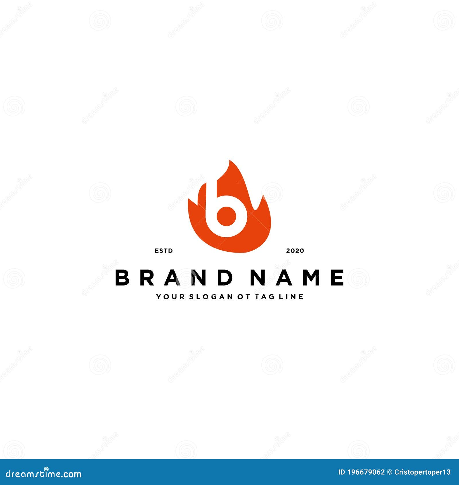 Letter B Fire Logo Design Vector Stock Vector - Illustration of black ...