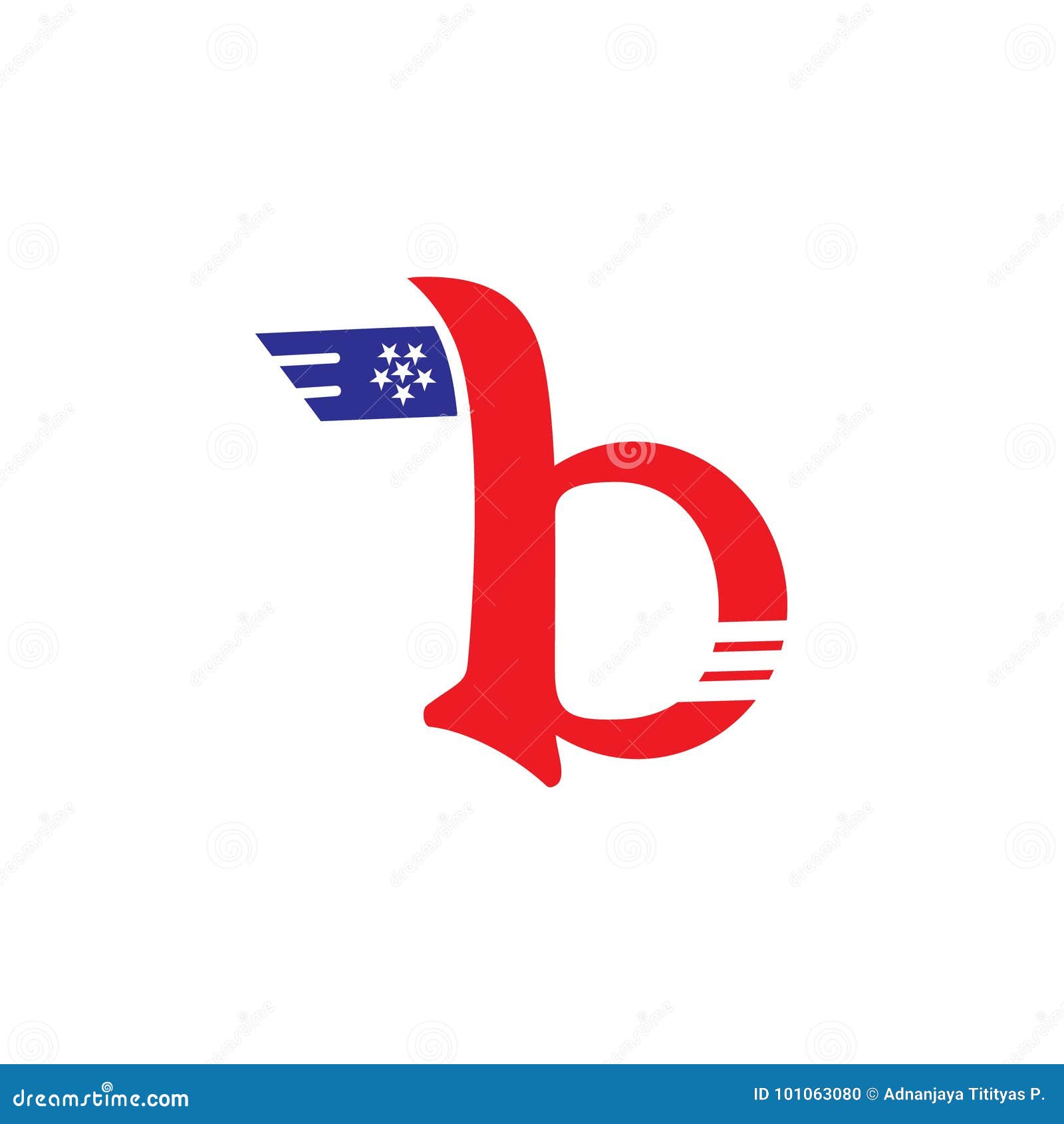 Letter B with Flag Logo Vector Stock Vector - Illustration of colorful ...