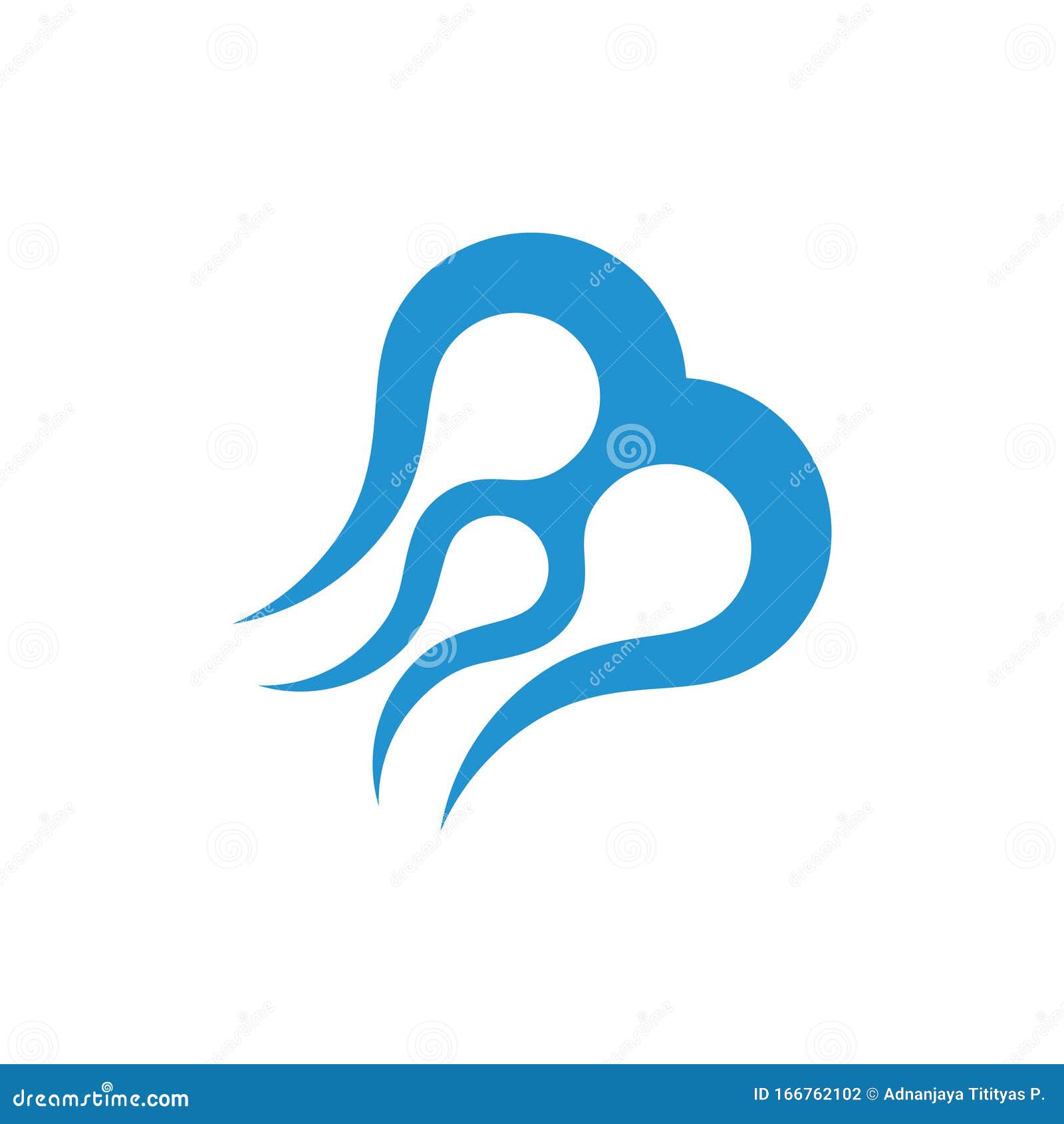 Letter B Fly Curves Object Logo Vector Stock Vector - Illustration of ...