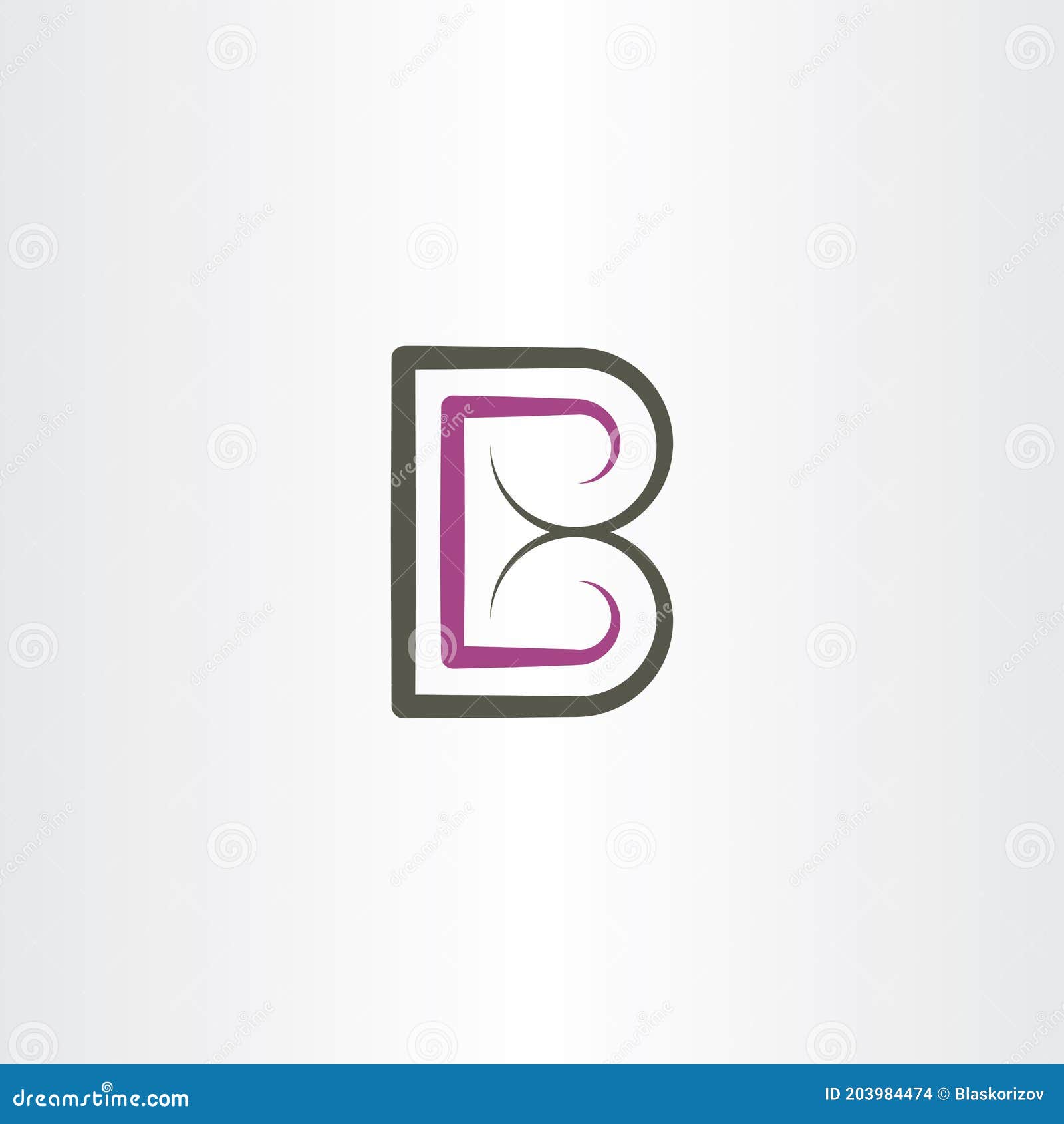 Letter B Font Icon Vector Element Symbol Sign Stock Vector ...