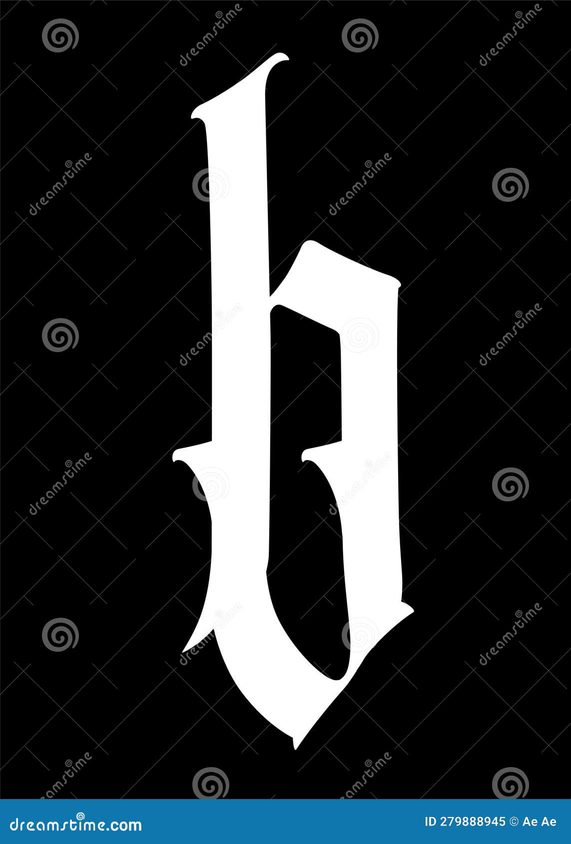 Letter B, in the Gothic Style. Vector. Alphabet. the Symbol is Isolated ...