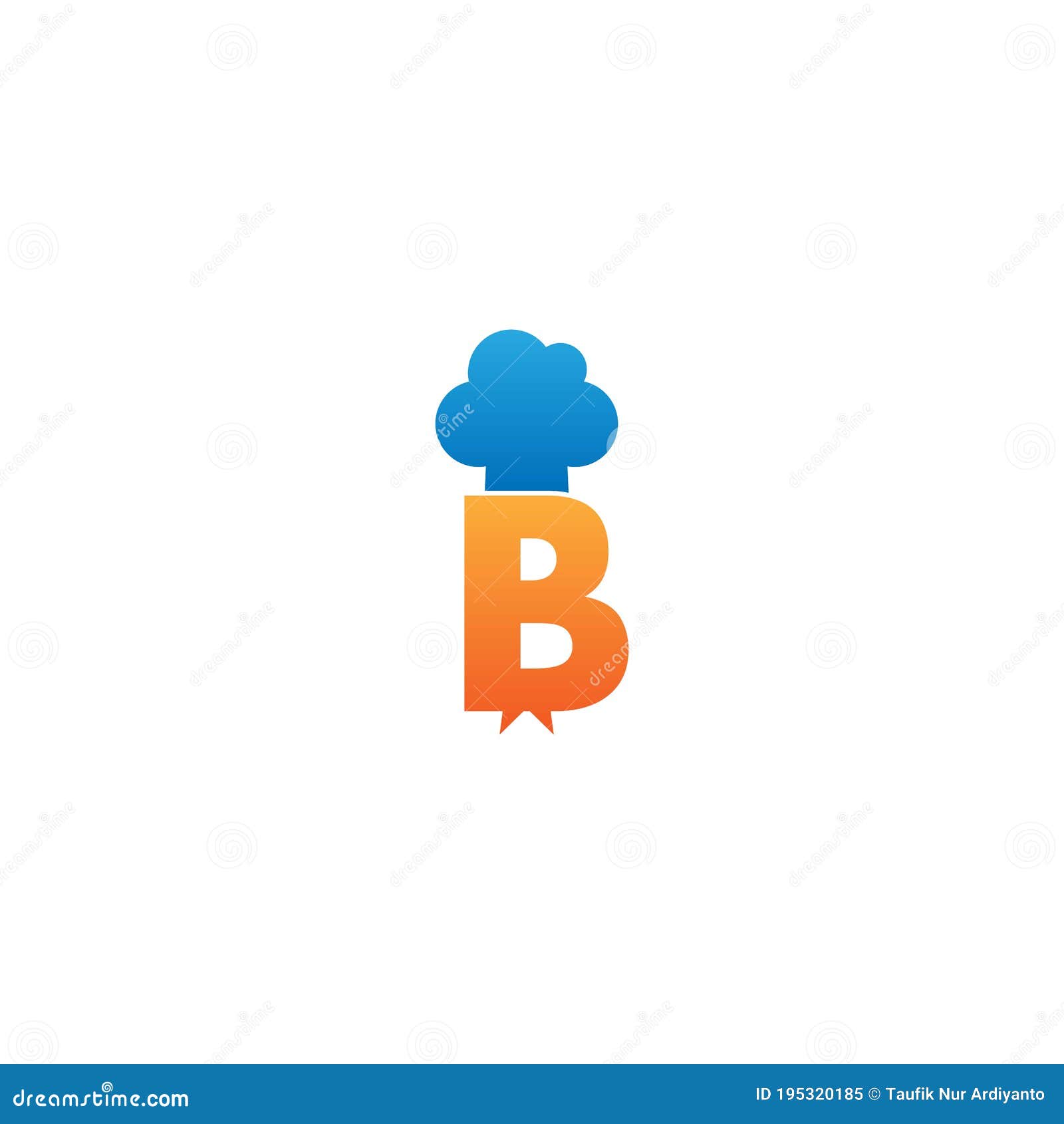Letter B Hat Chef Icon Logo Stock Vector - Illustration of chef, food ...