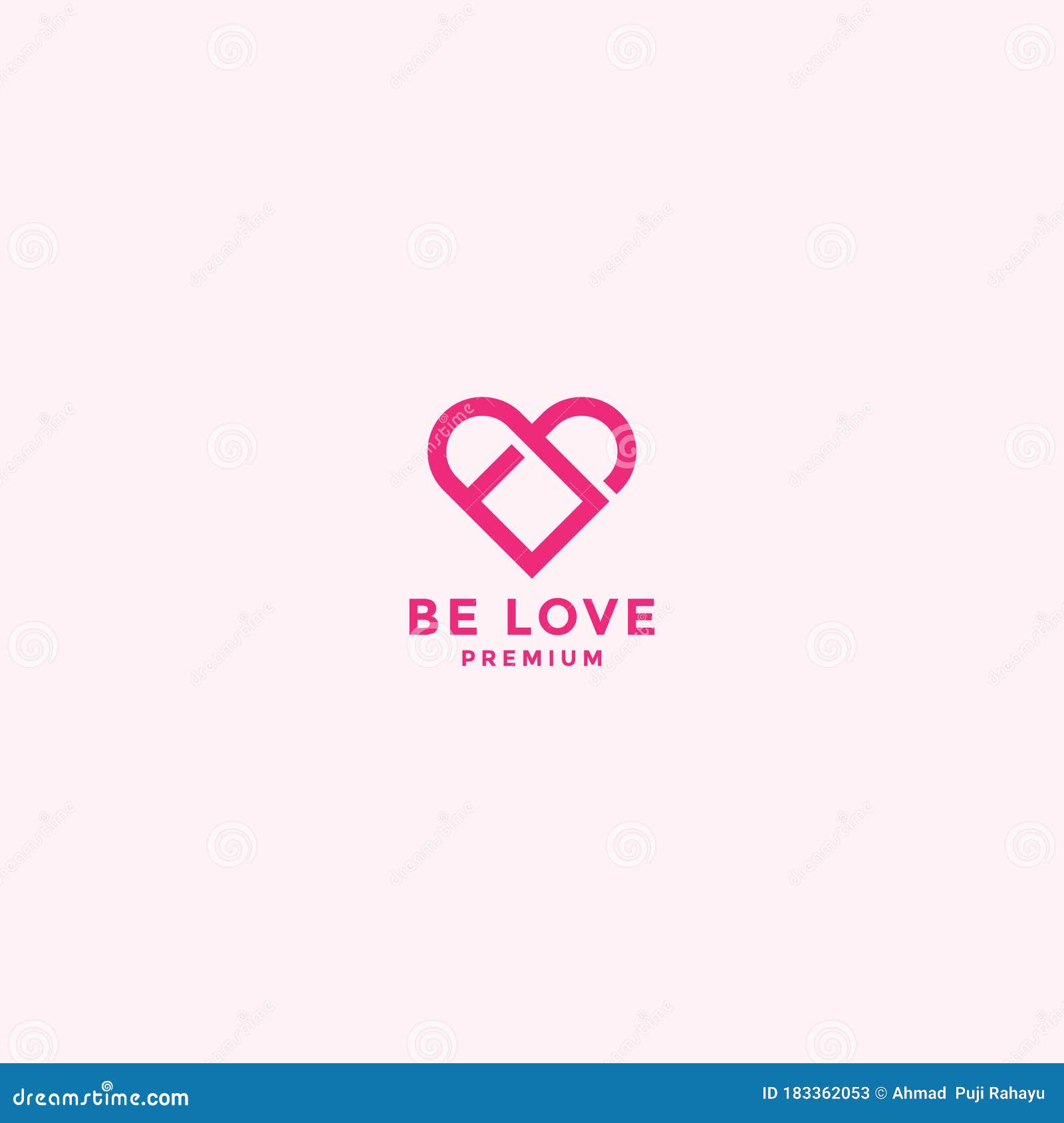 Letter B Heart Logo Design Template Stock Vector - Illustration of ...