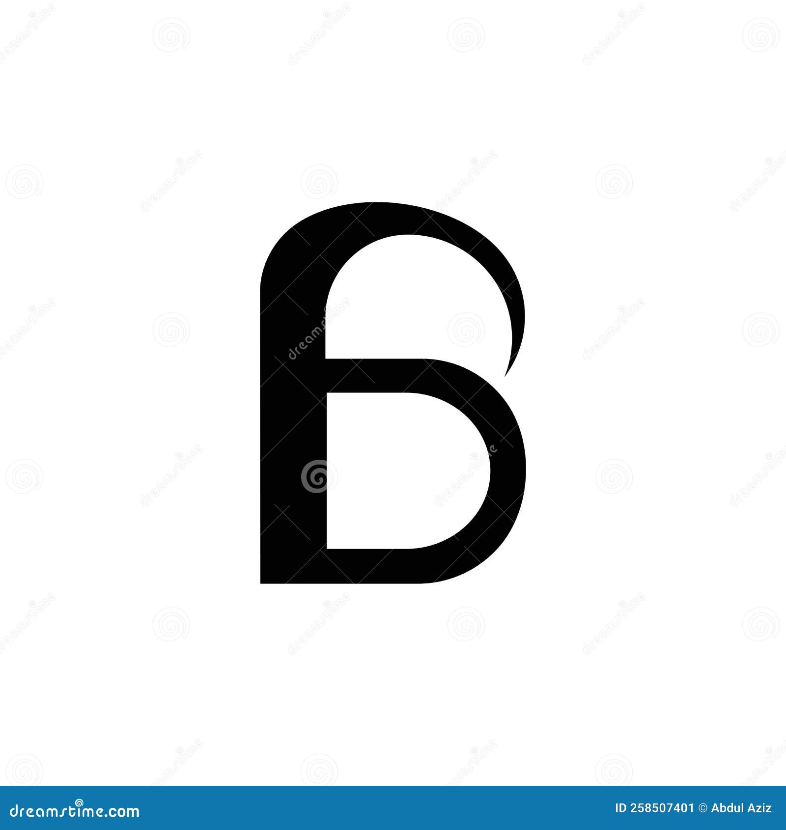 Letter b icon logo vector stock vector. Illustration of brand - 258507401
